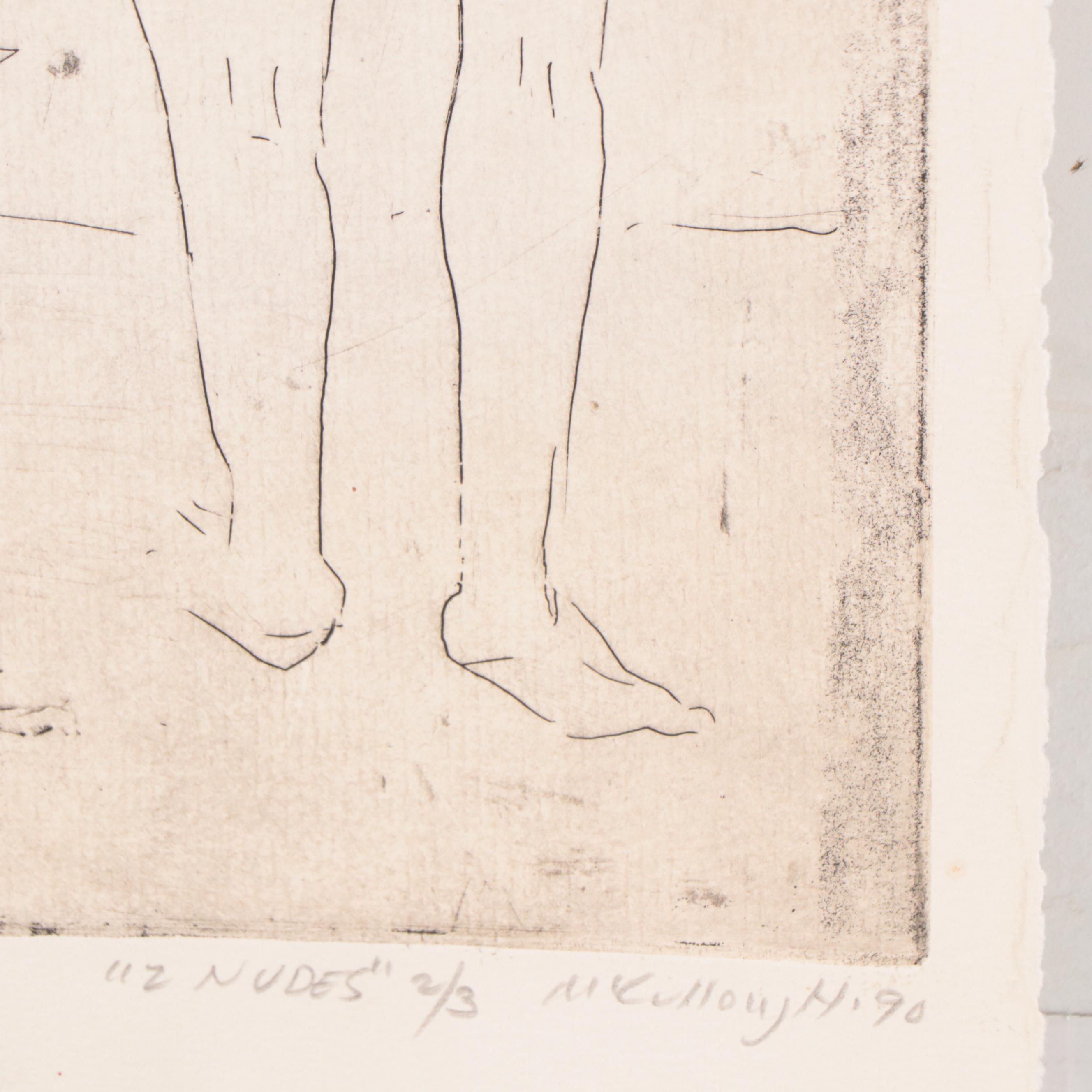 George McCullough Etching "2 Nudes," 1990 | EBTH