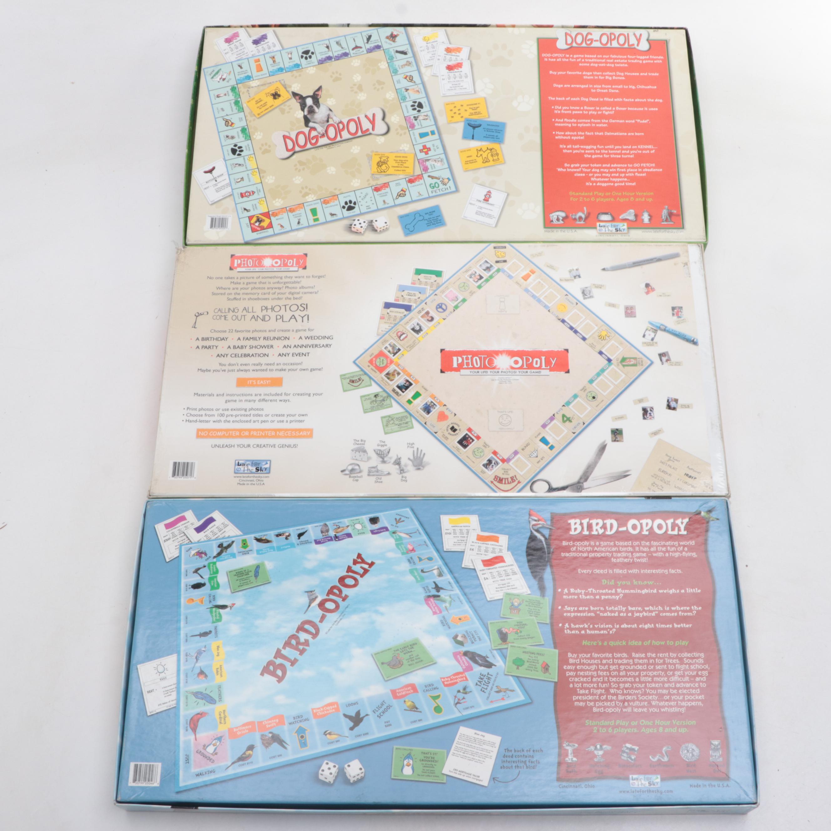 Horse-opoly, Bird-opoly, Photo-opoly, and Dog-opoly Board Games | EBTH