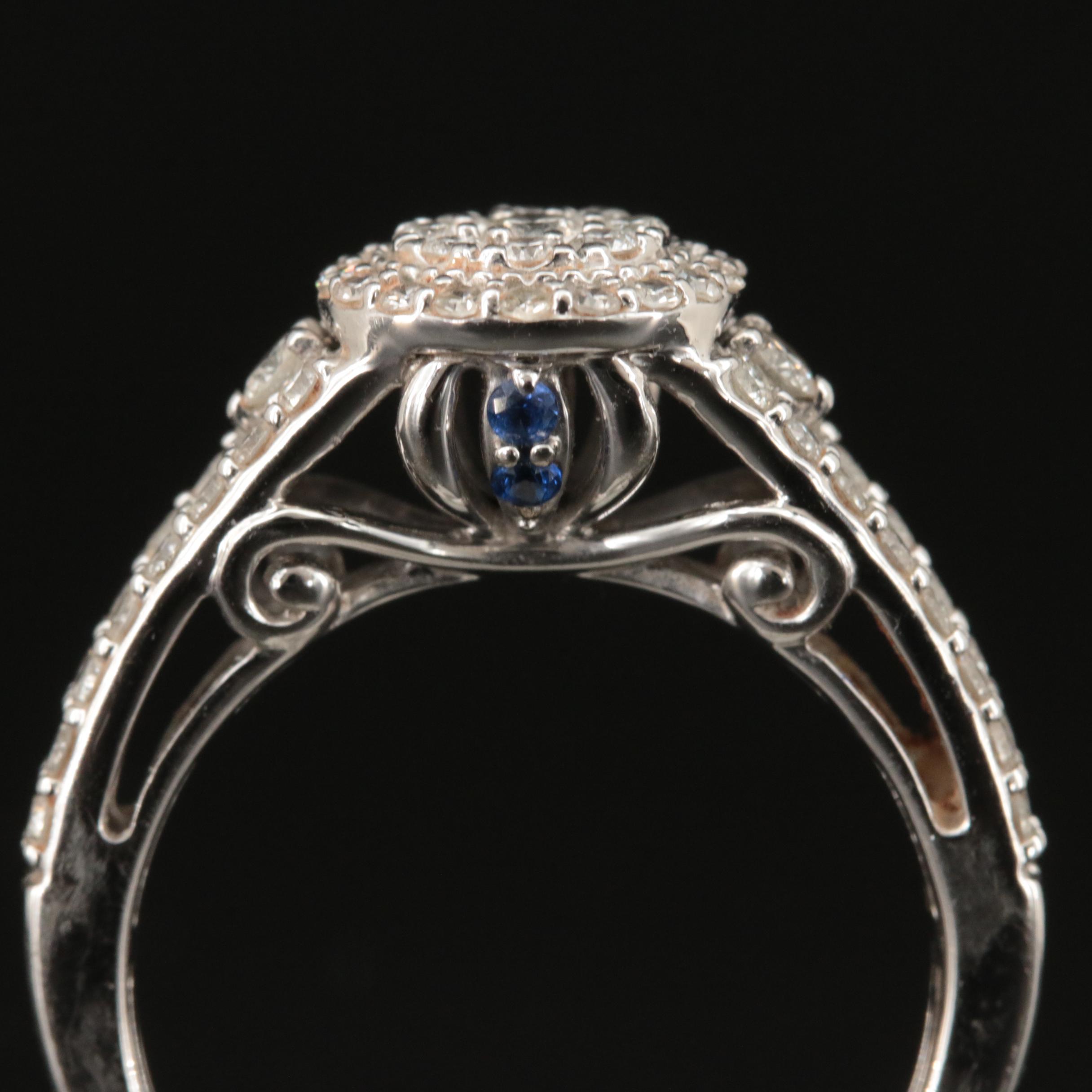 Disney 14K Diamond and Sapphire Cinderella's Carriage Ring | EBTH