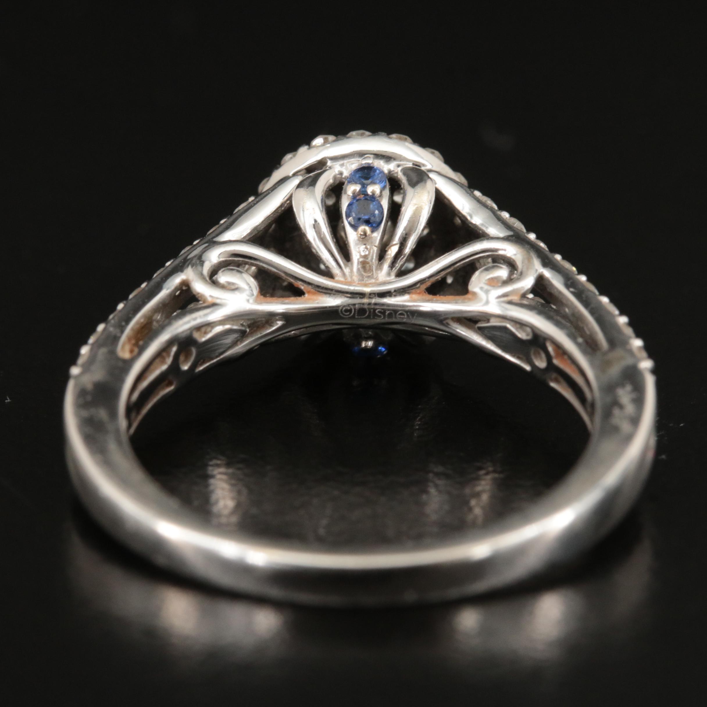 Disney 14K Diamond and Sapphire Cinderella's Carriage Ring | EBTH