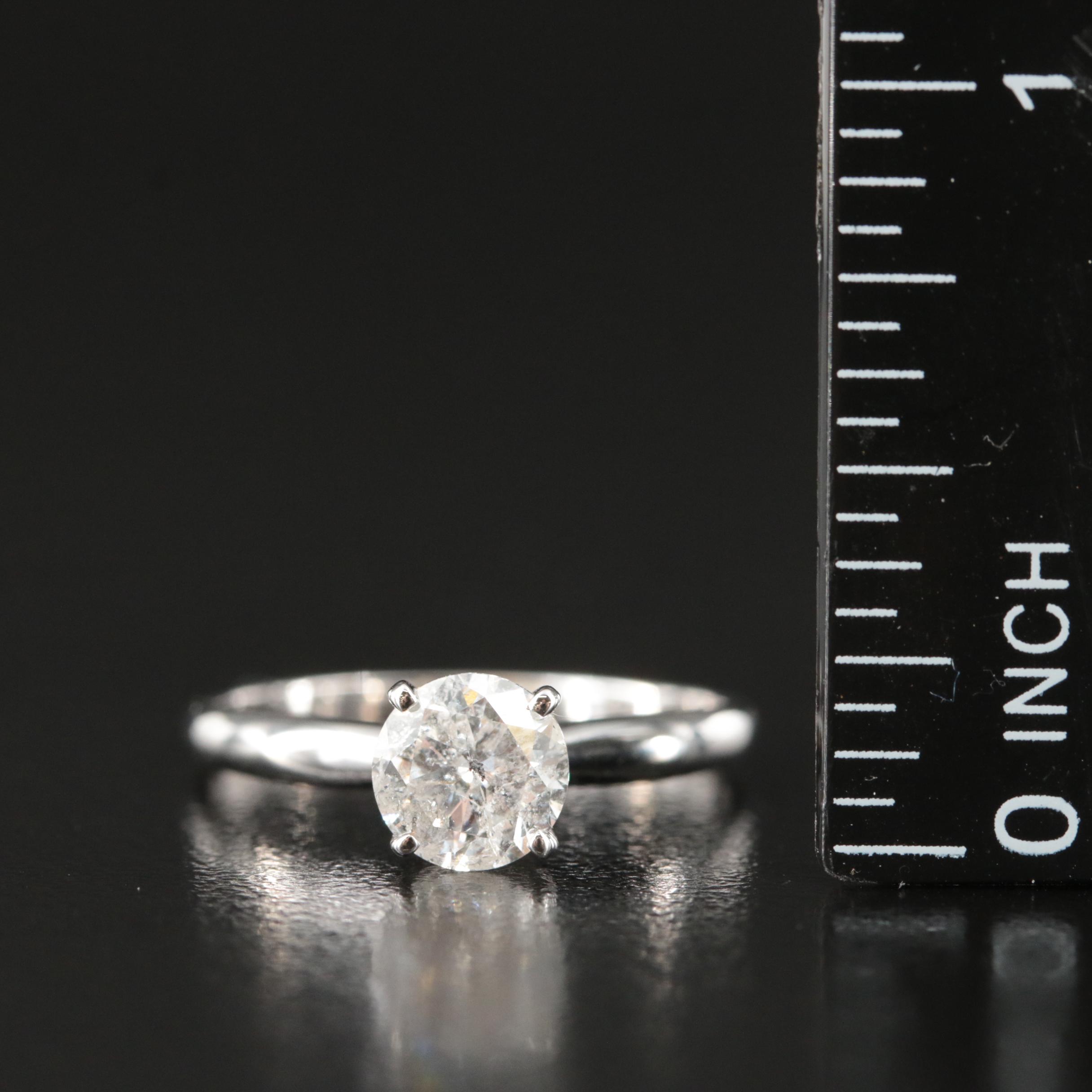 10K 1.10 CT Diamond Solitaire Ring | EBTH