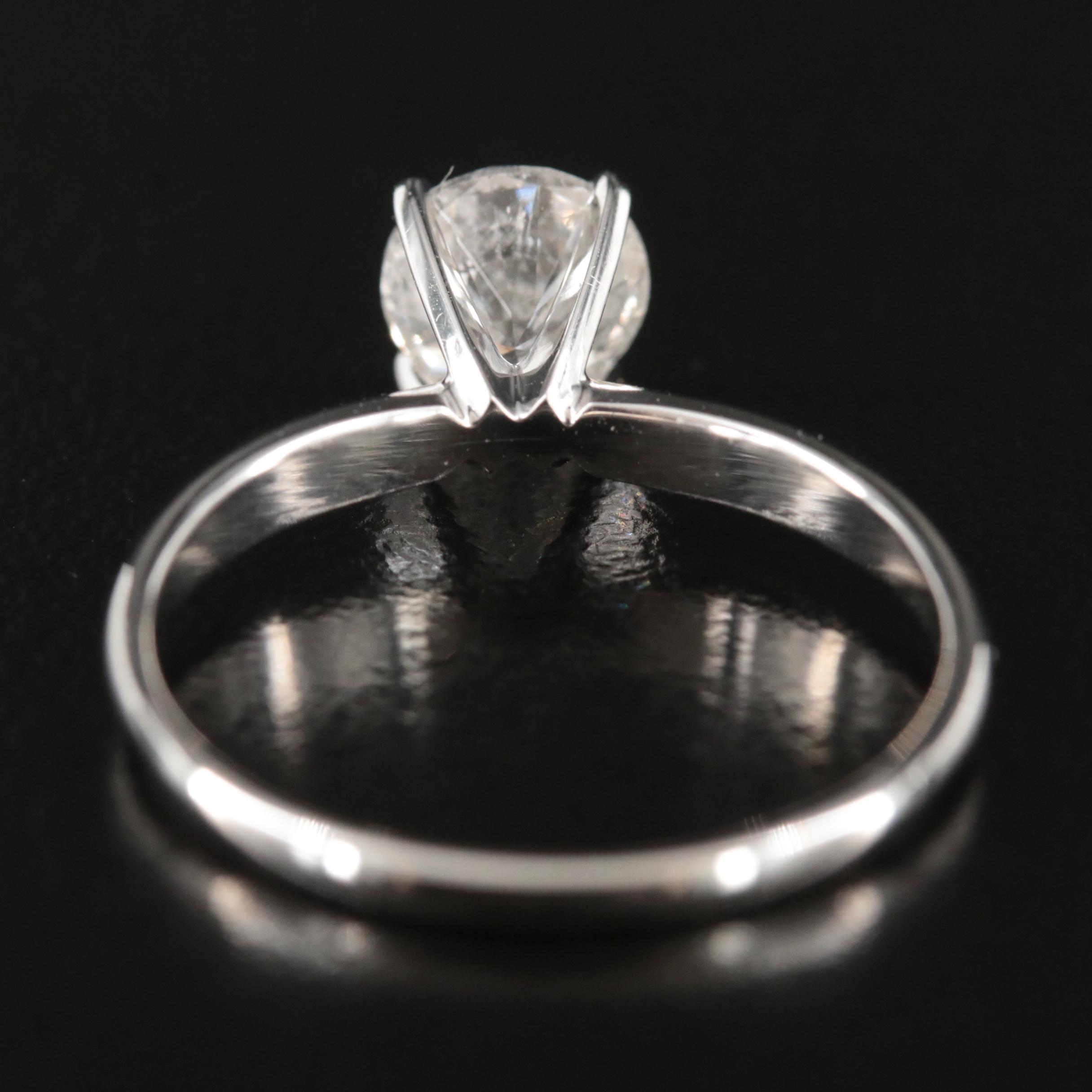 10K 1.10 CT Diamond Solitaire Ring | EBTH