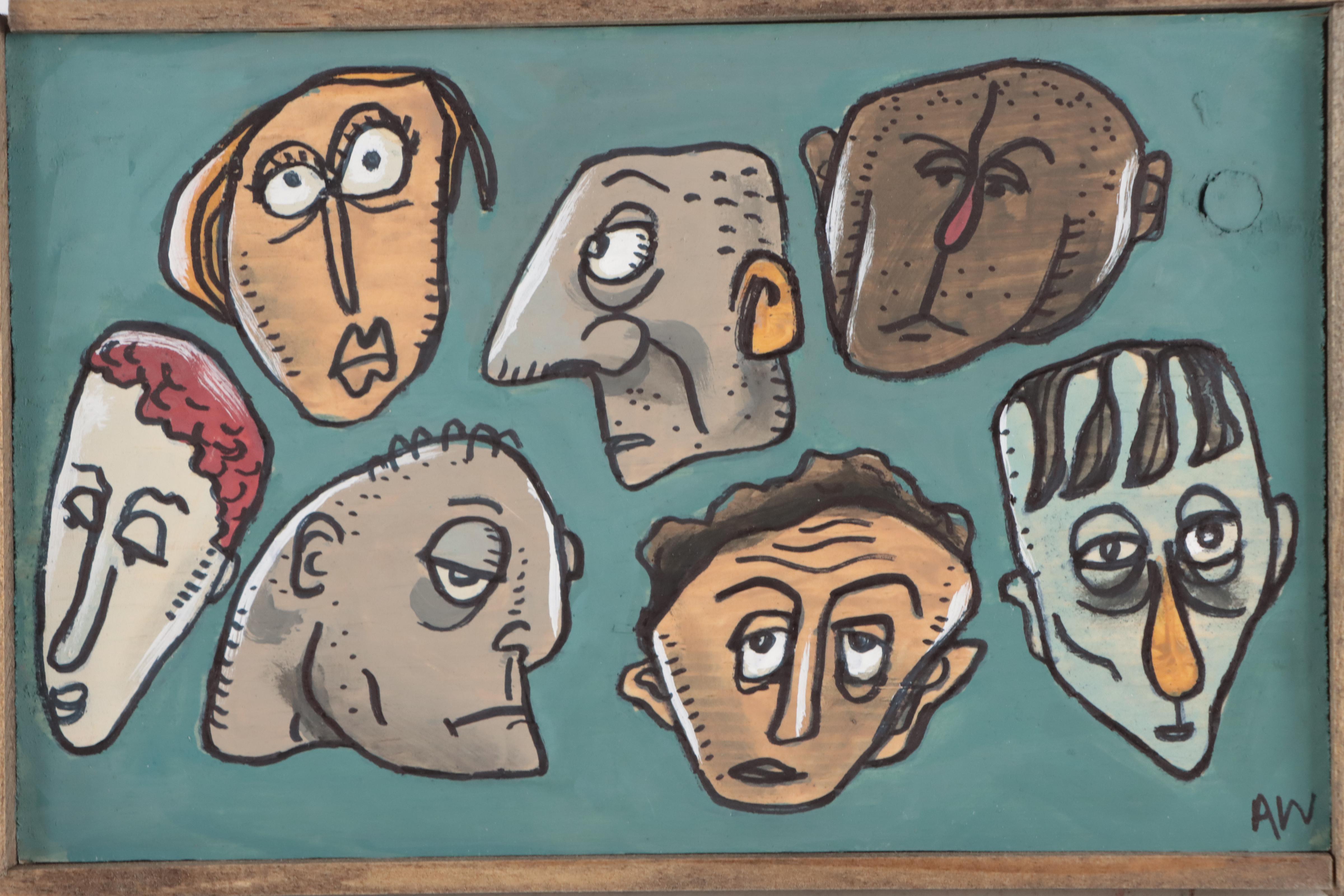 Aaron Wooten Acrylic Painting "Faces," 2023 | EBTH