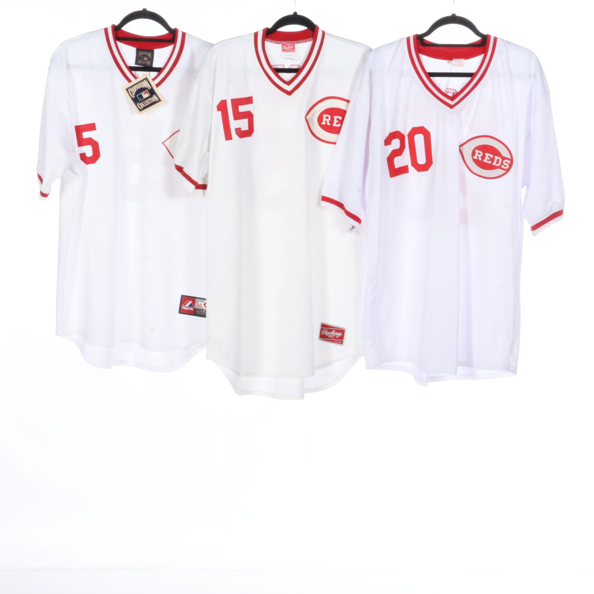 Cincinnati Reds "The Great Eight" Signed Stitched Jerseys, Pete Rose ...