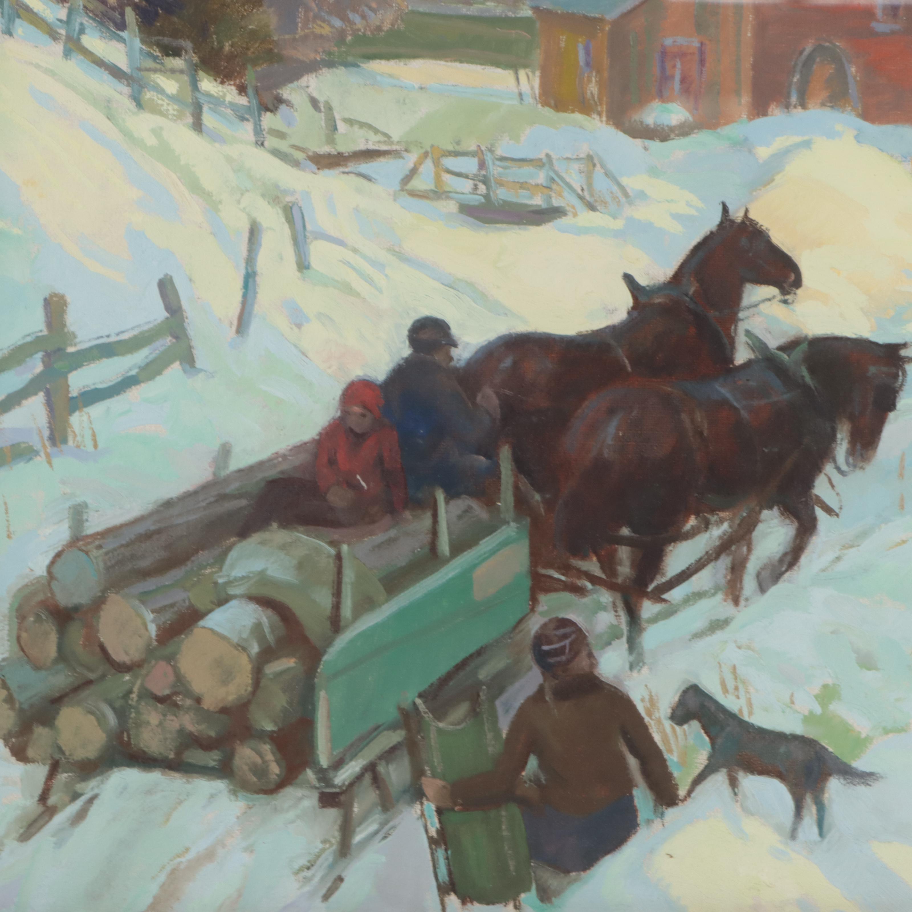 Carl Rudolph Krafft Oil Painting "Snow Symphony," | EBTH