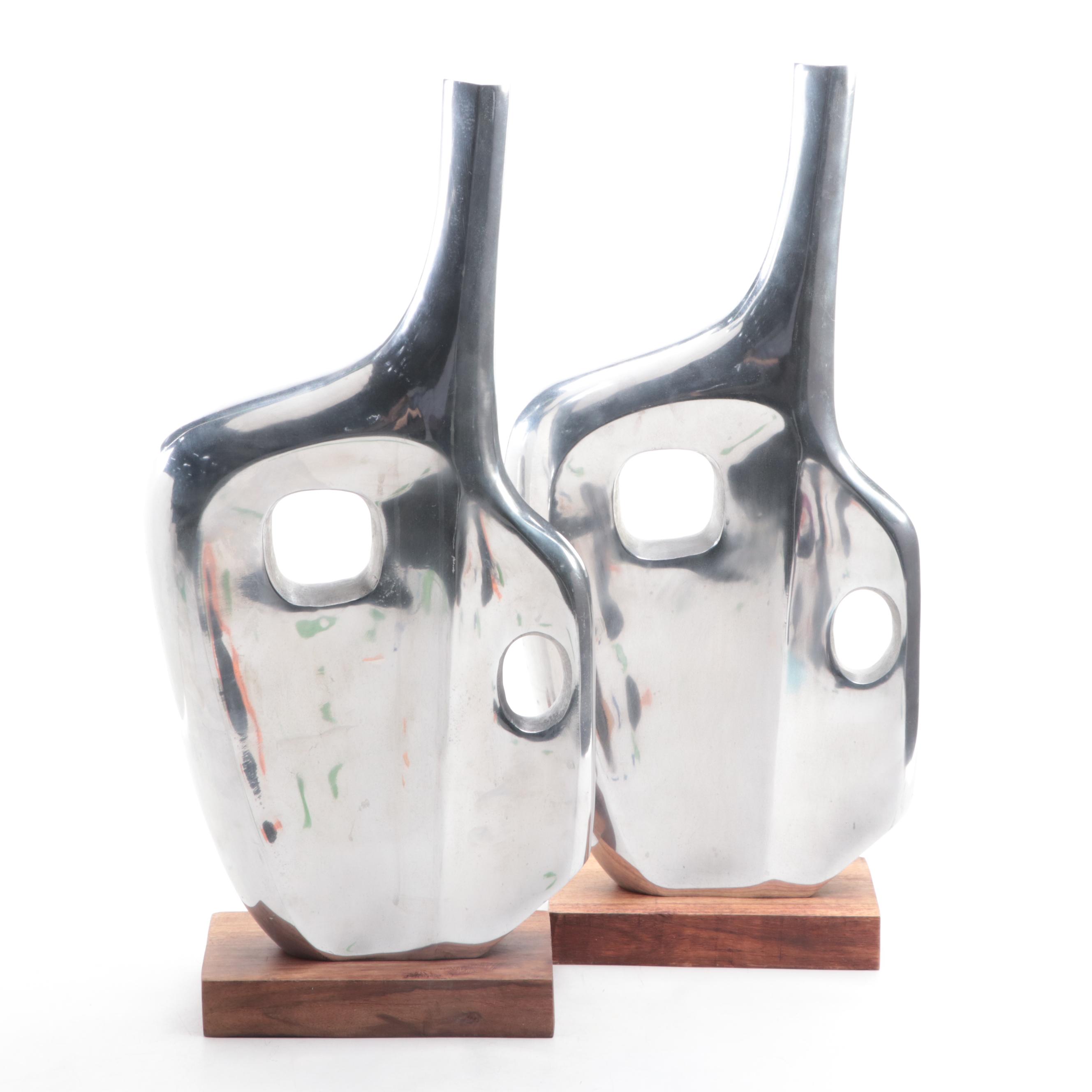 Pair of Gold Leaf Design Group Contemporary "Miro" Sculptures | EBTH