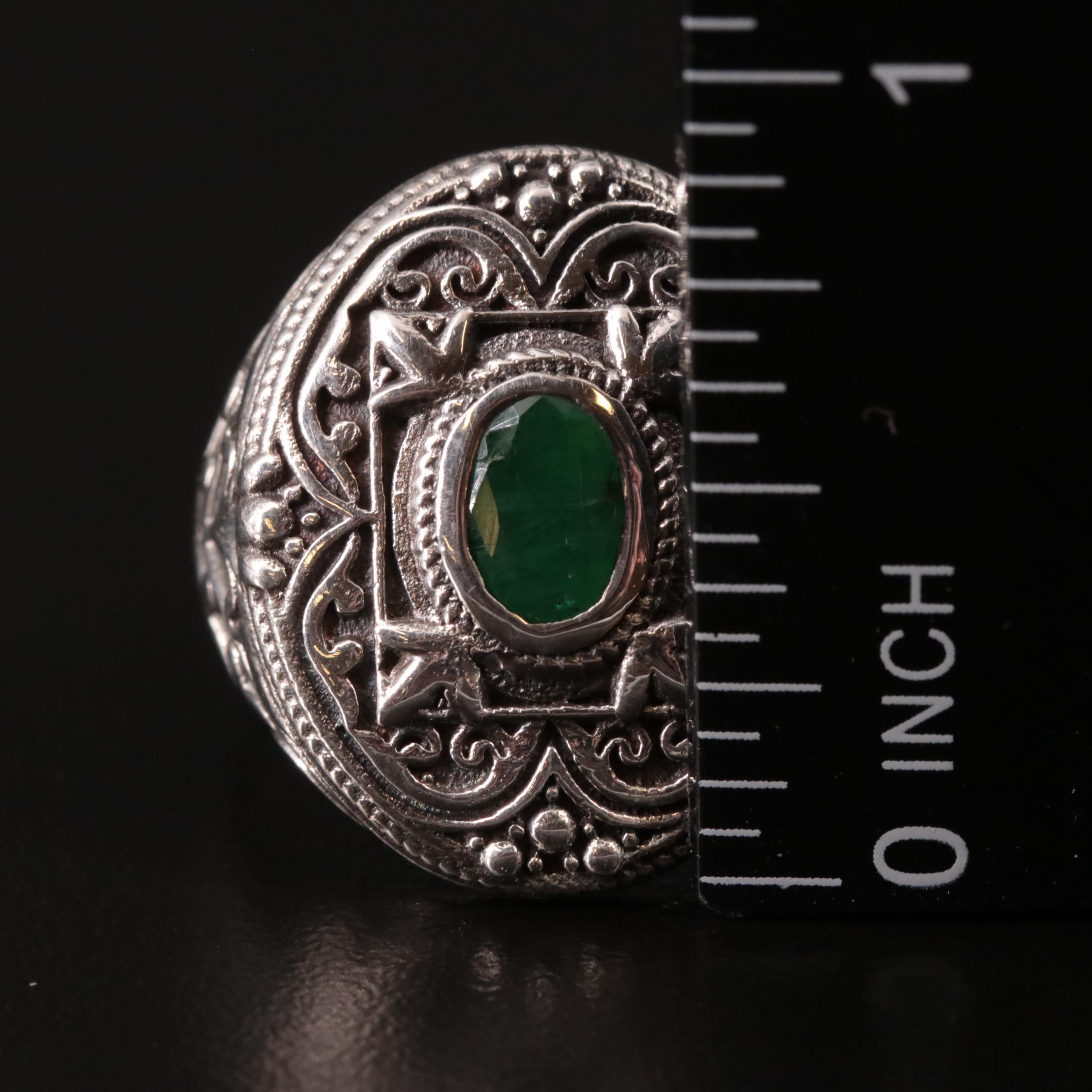 Sterling Emerald Ring | EBTH