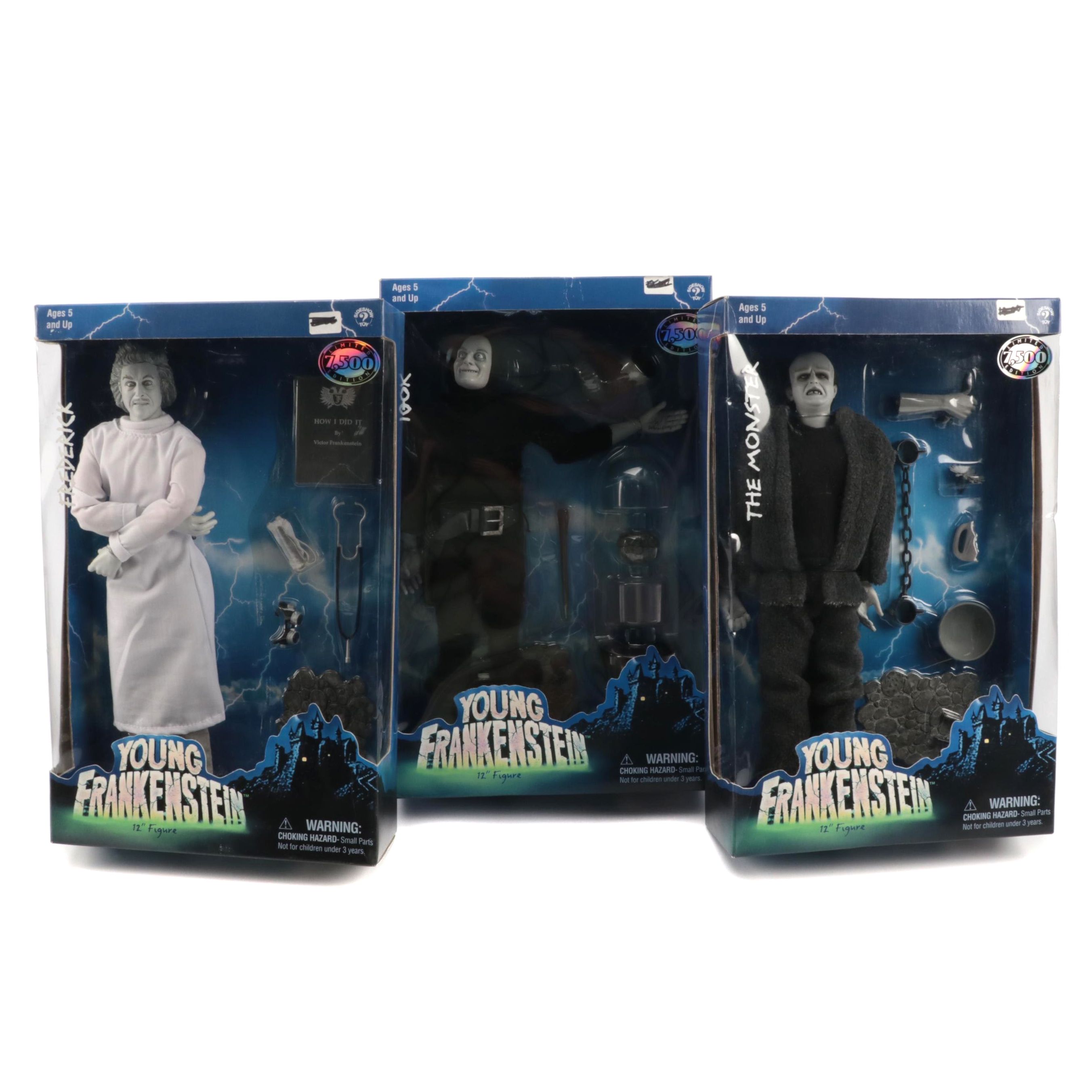 Sideshow Toy Young Frankenstein Igor, Frederick and The Monster Action ...
