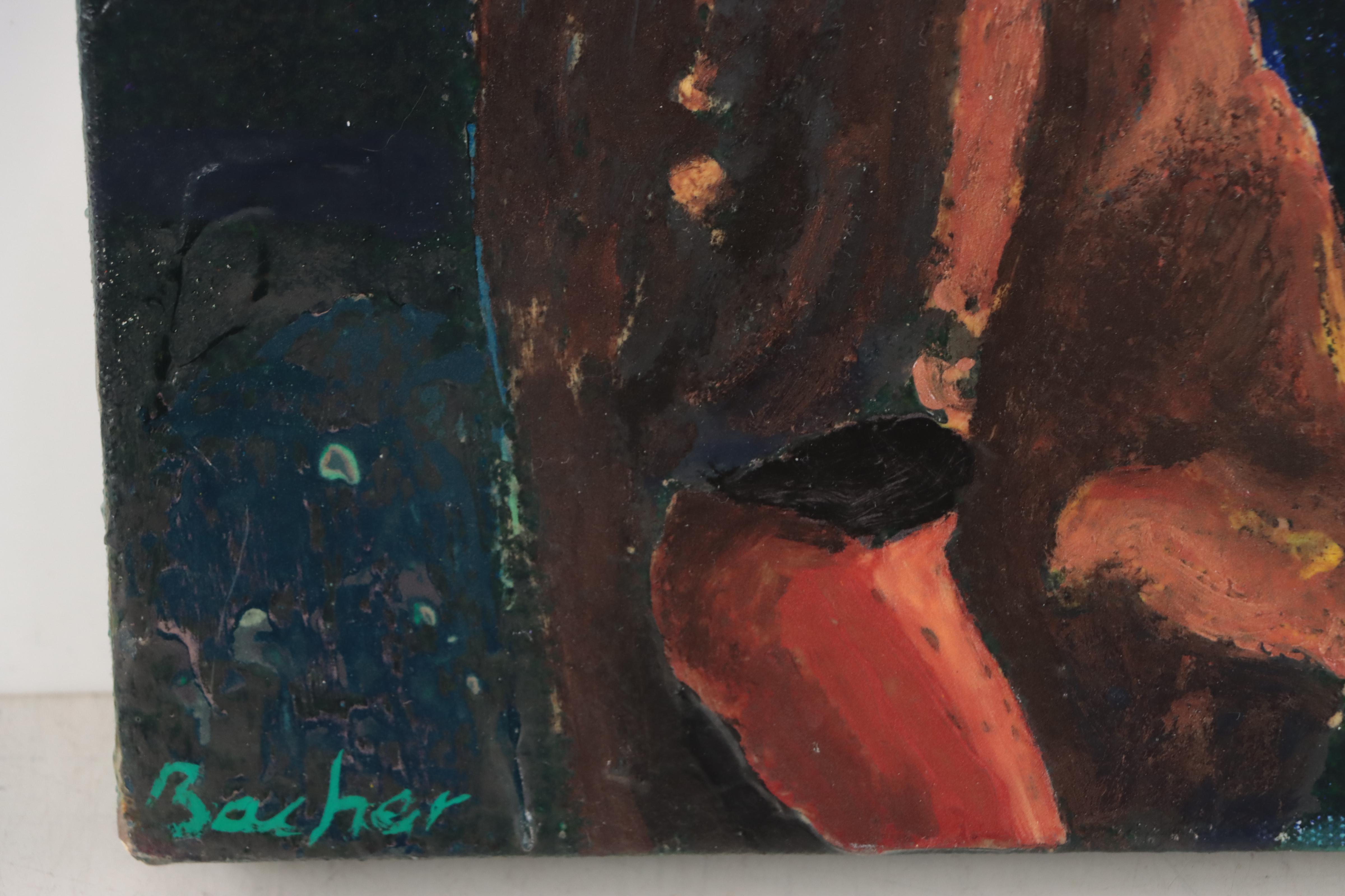 Thomas Bacher Phosphorescent Acrylic Painting "The New York Times ...