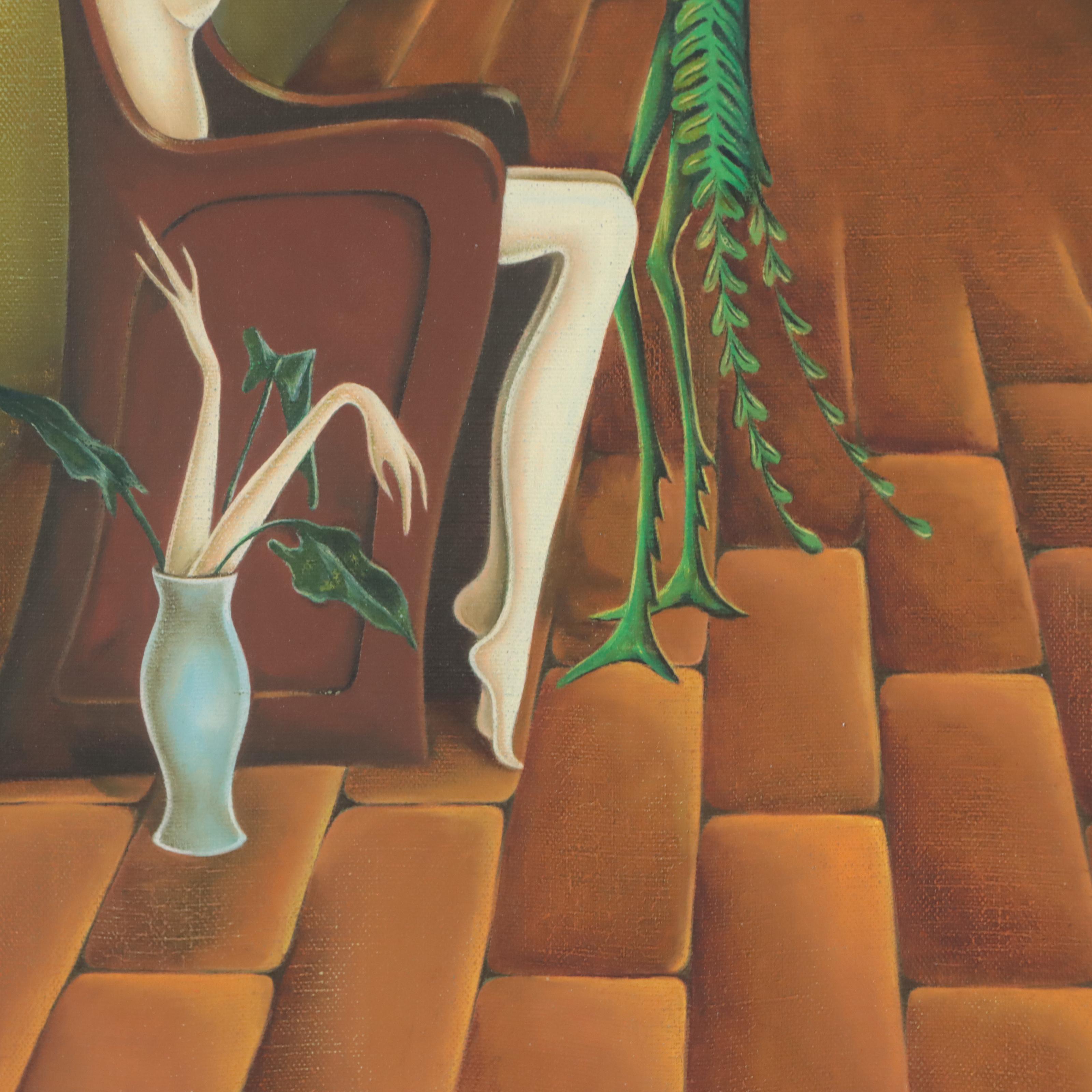 Restituto Rodríguez Camacho Surreal Oil Painting | EBTH
