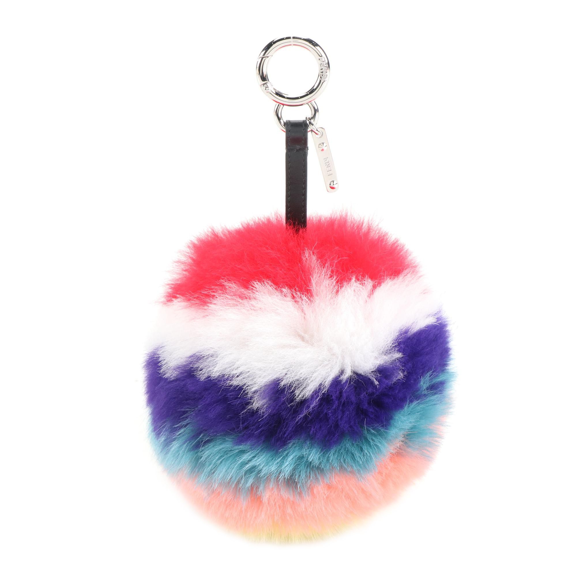 Fendi Shadow Fox Dyed Fur Pom-Pom Bag Charm | EBTH