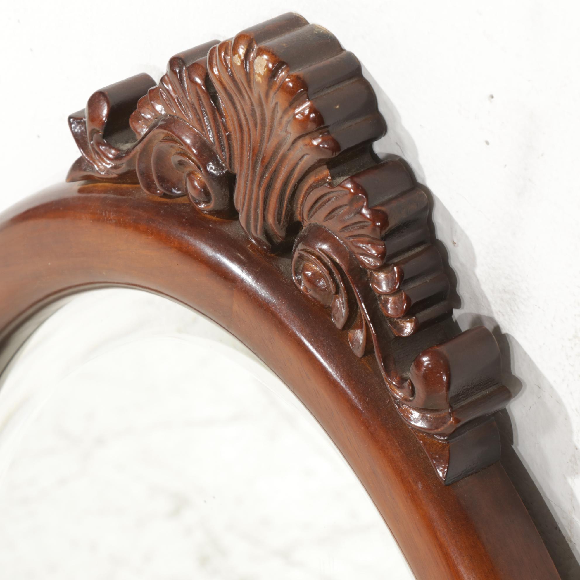 The Bombay Company Wooden Wall Mirror and Wall Sconce | EBTH