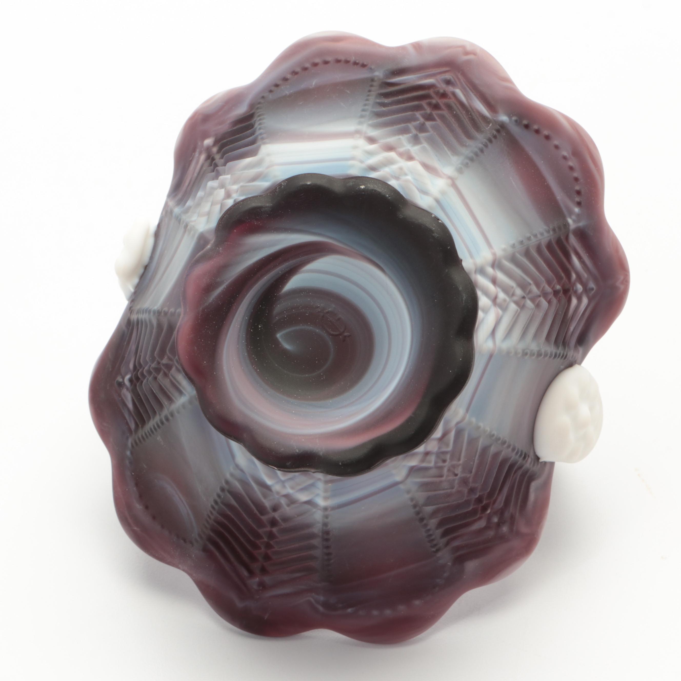 Imperial Glass Slag Items with Westmoreland Slag Glass Lion Lidded Dish ...