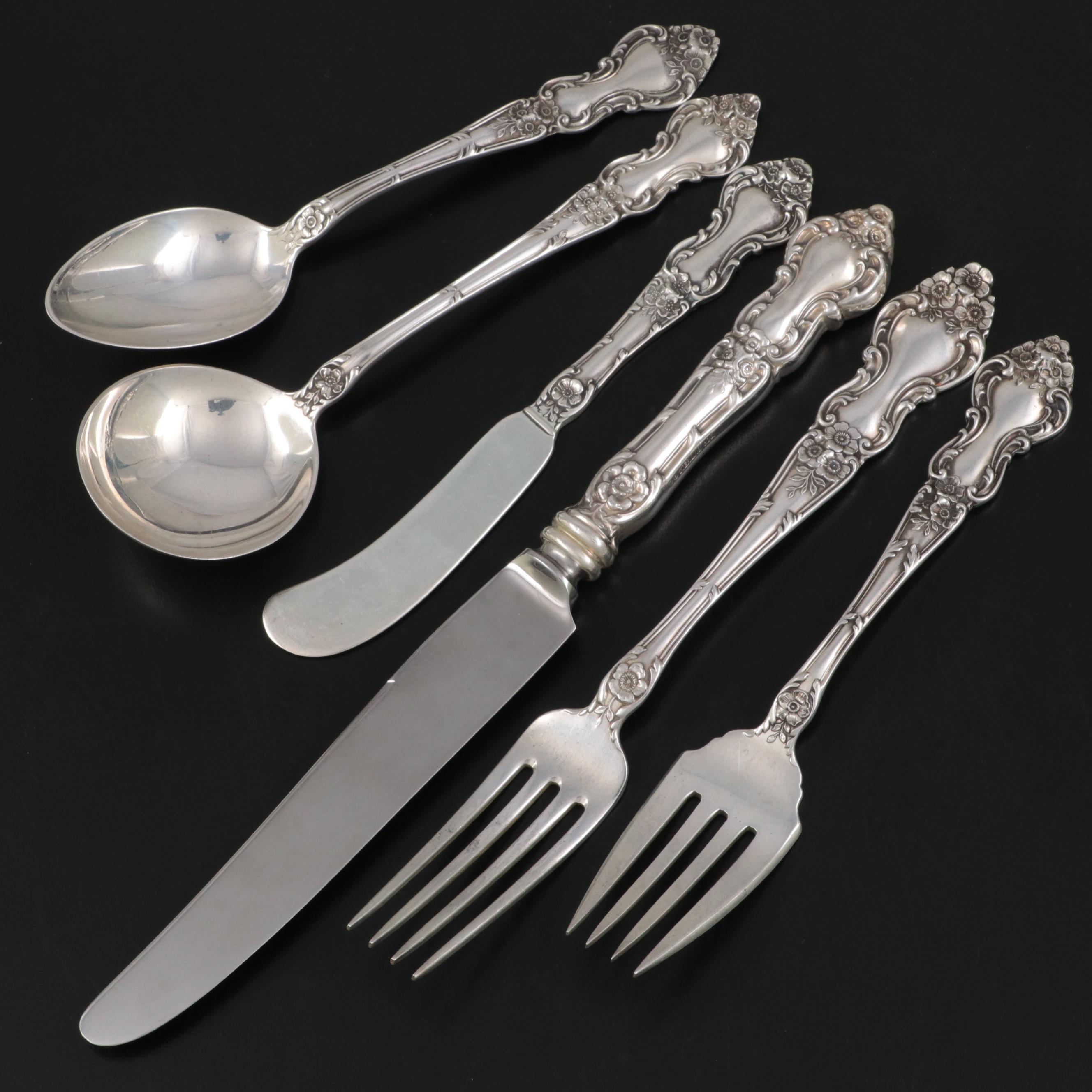 Wallace "Meadow Rose" Sterling Silver Flatware and Serving Utensils | EBTH