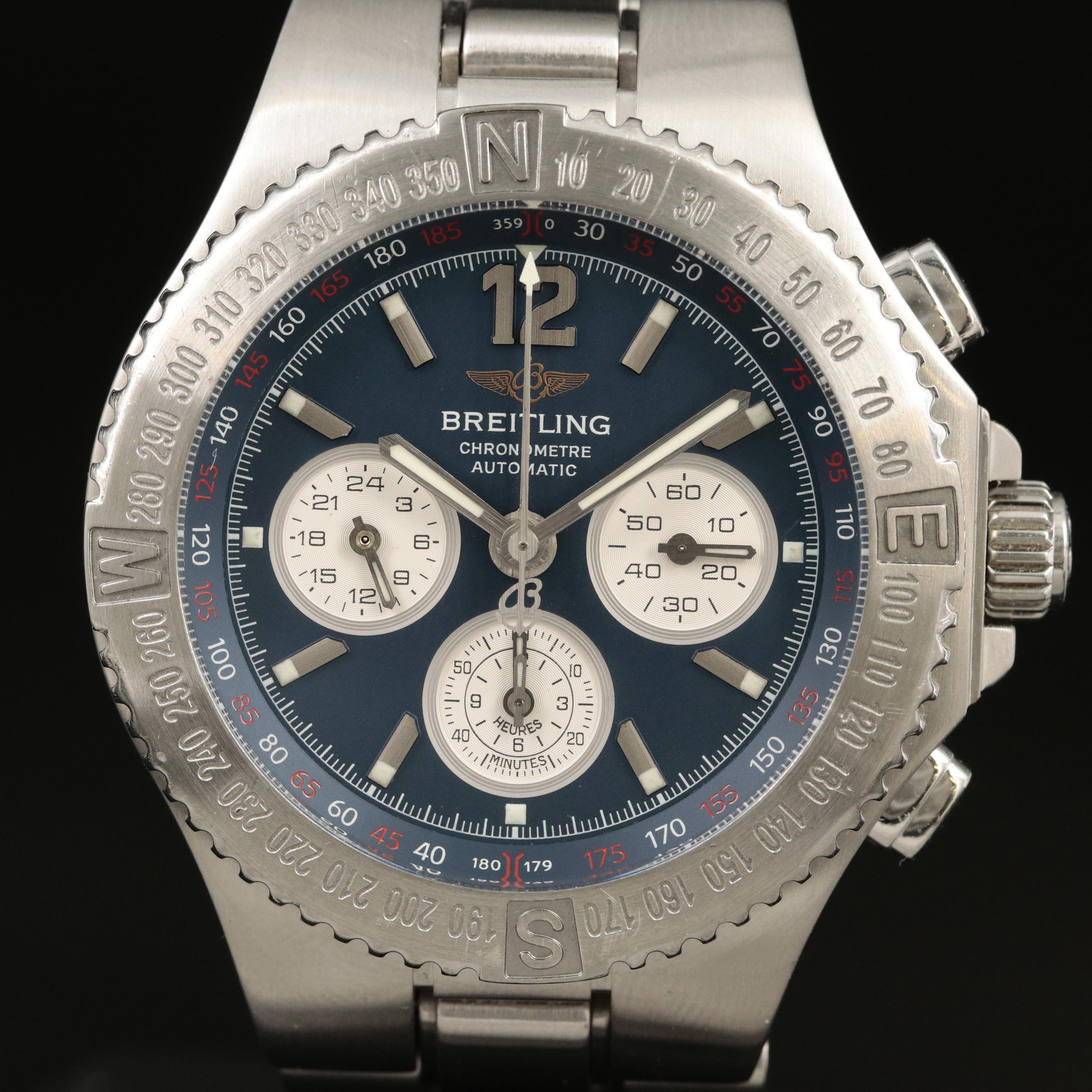 Breitling Hercules Chronograph 45mm Blue Steel Automatic Wristwatch | EBTH