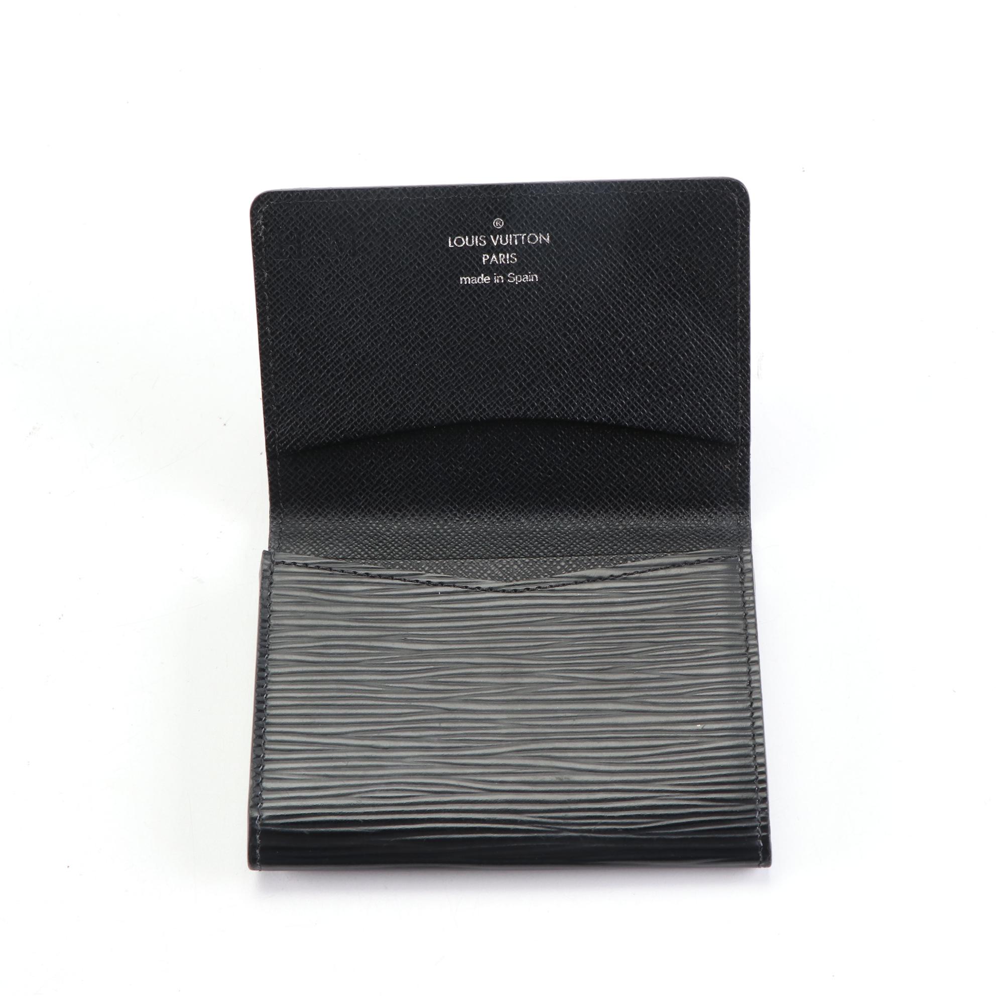 Louis Vuitton Envelope Carte De Visite Wallet in Black Epi Leather | EBTH
