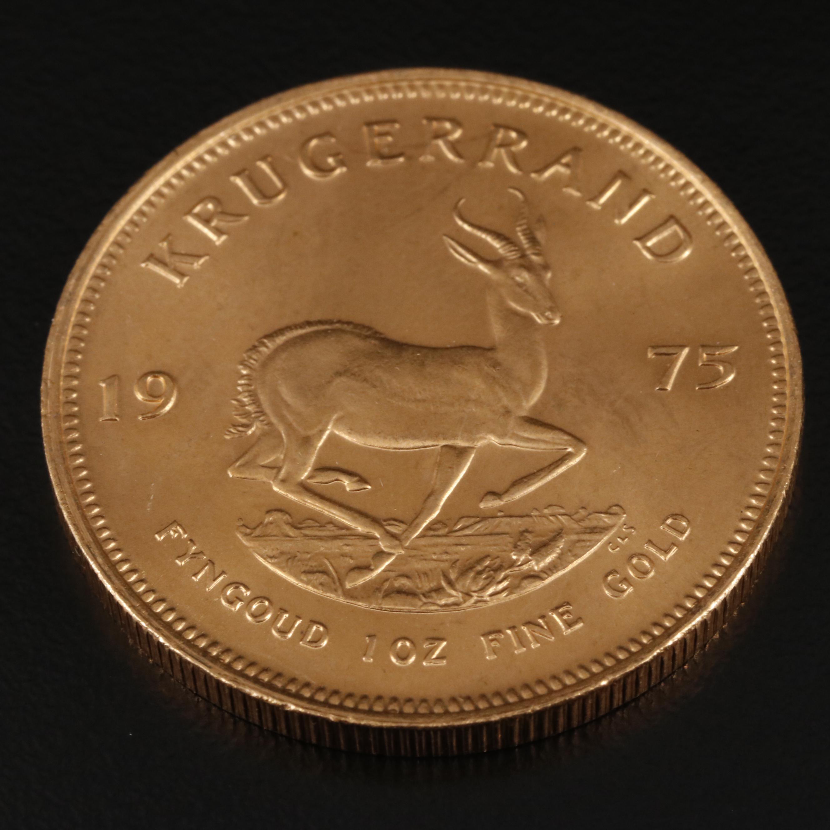 1975 South Africa Krugerrand 1oz. Gold Bullion Coin | EBTH