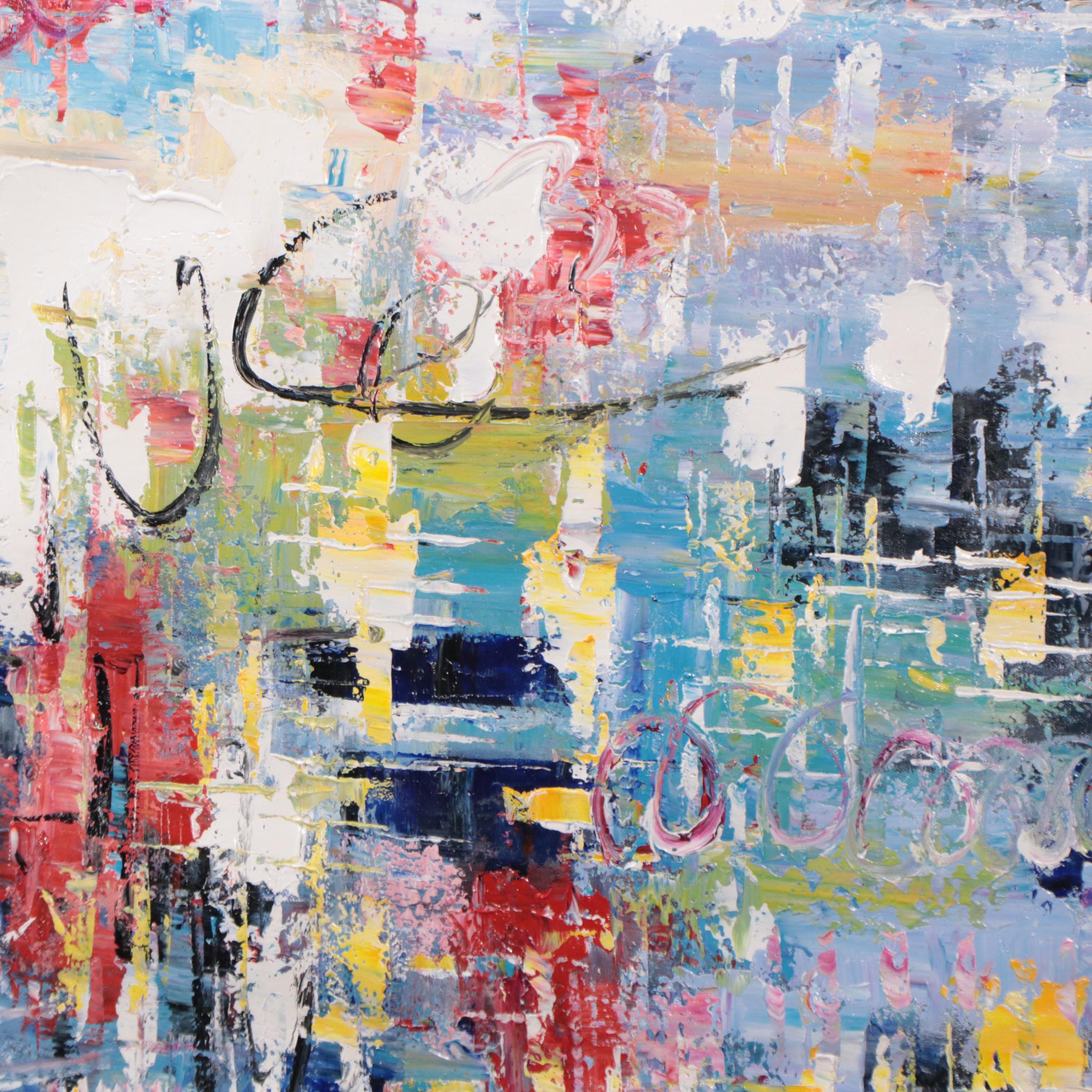 Bing Abstract Oil Painting | EBTH