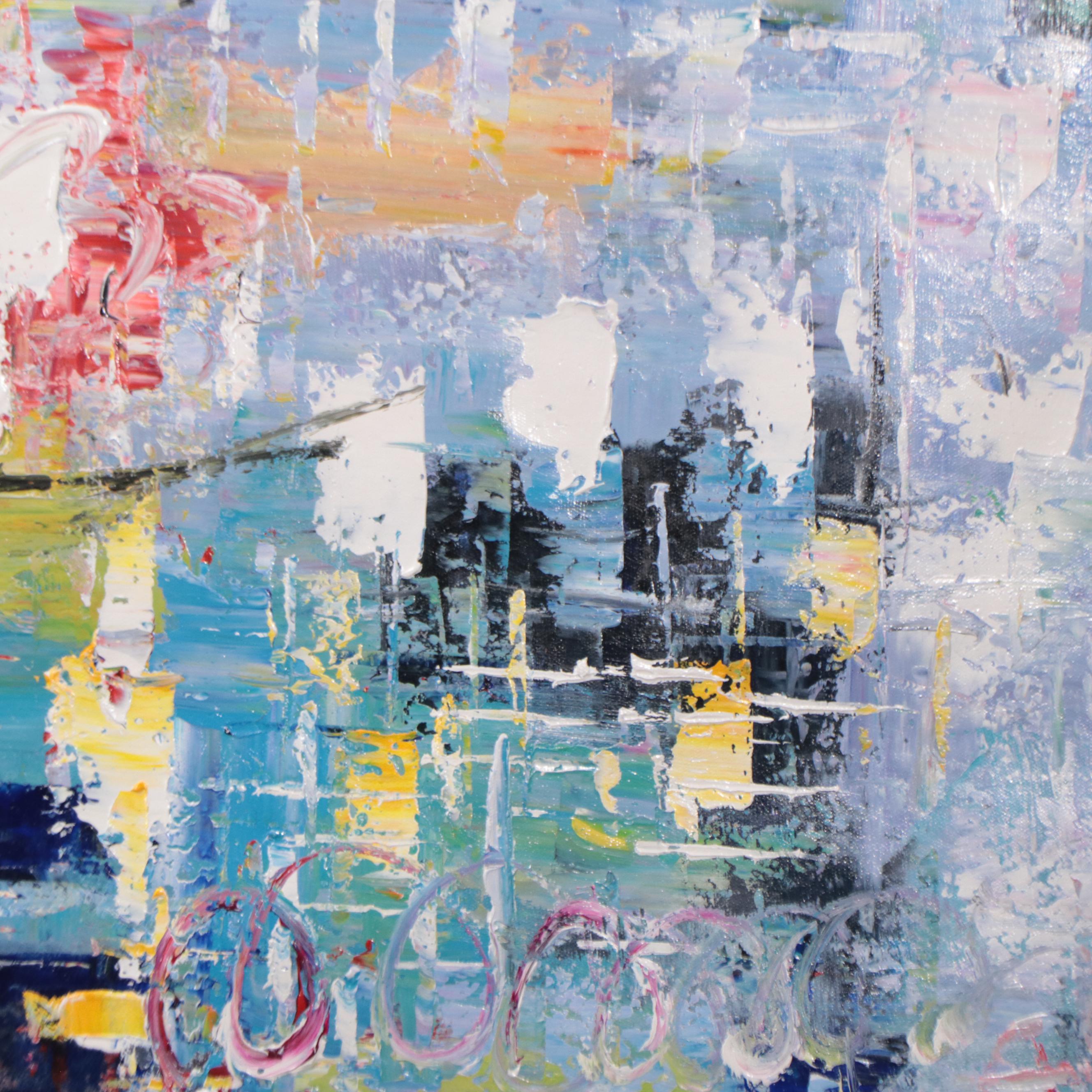 Bing Abstract Oil Painting | EBTH