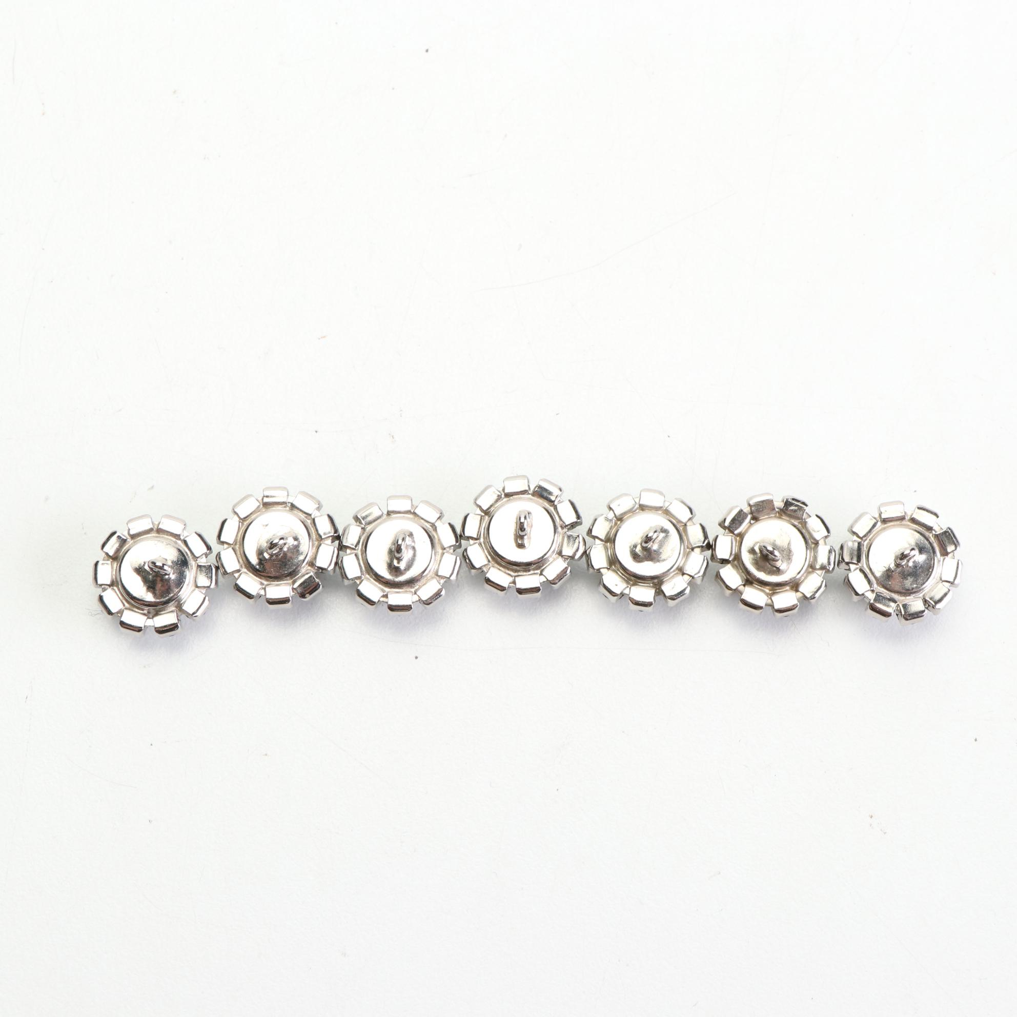 Seven Prong Set Rhinestone Buttons | EBTH