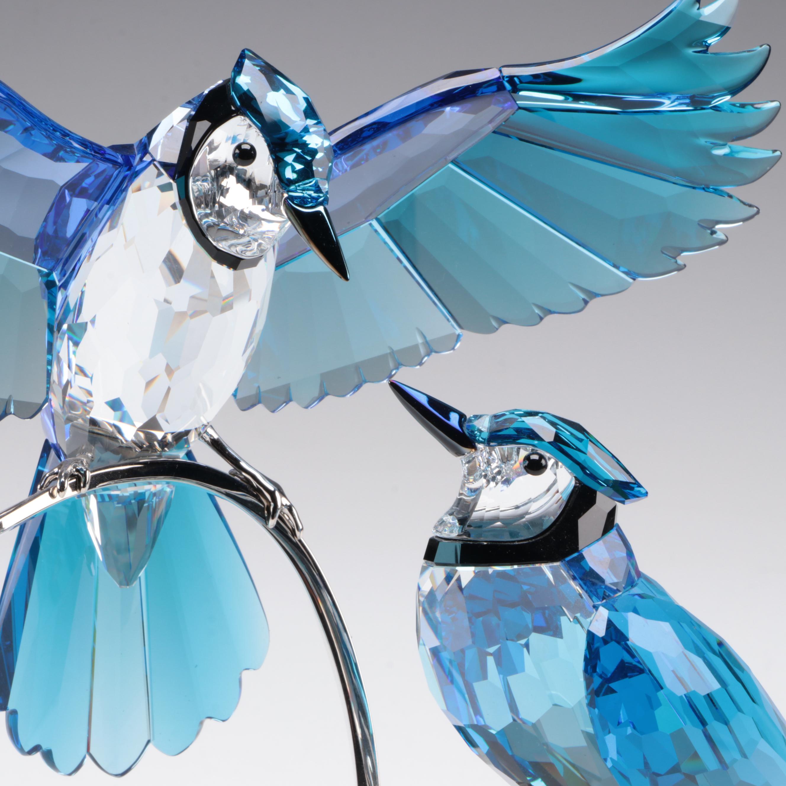 Swarovski Crystal "Blue Jays" Figurines | EBTH