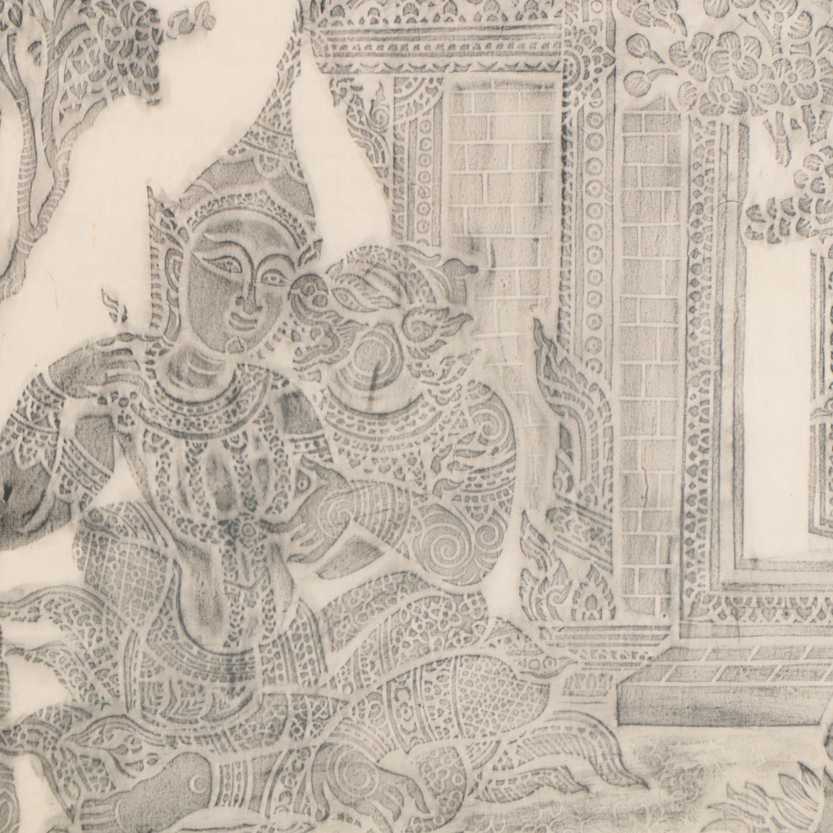 Thai Temple Rubbings, Mid to Late 20th Century | EBTH