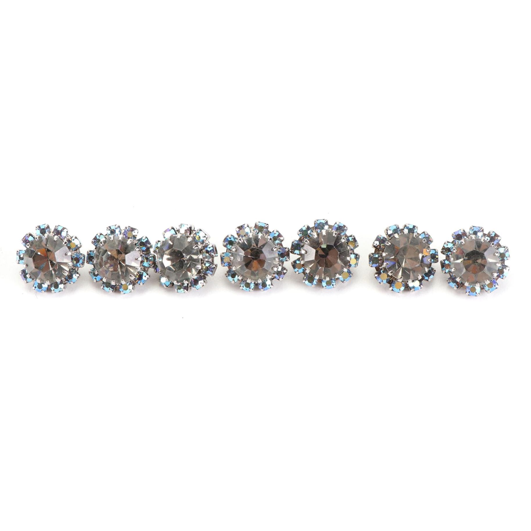 Seven Prong Set Rhinestone Buttons | EBTH