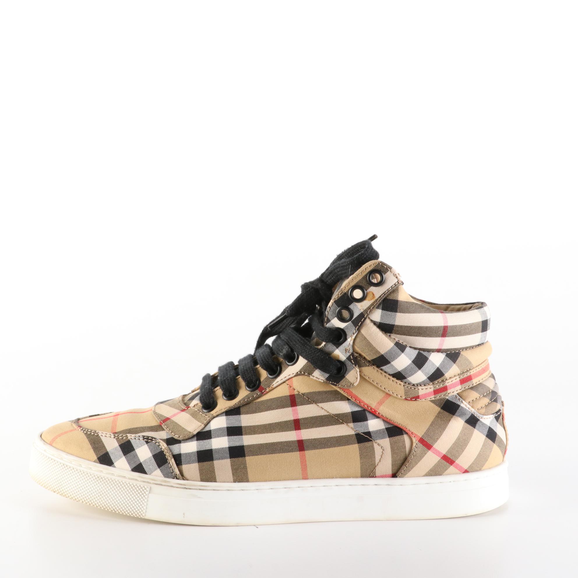 Burberry High Top Sneakers in Nova Check | EBTH