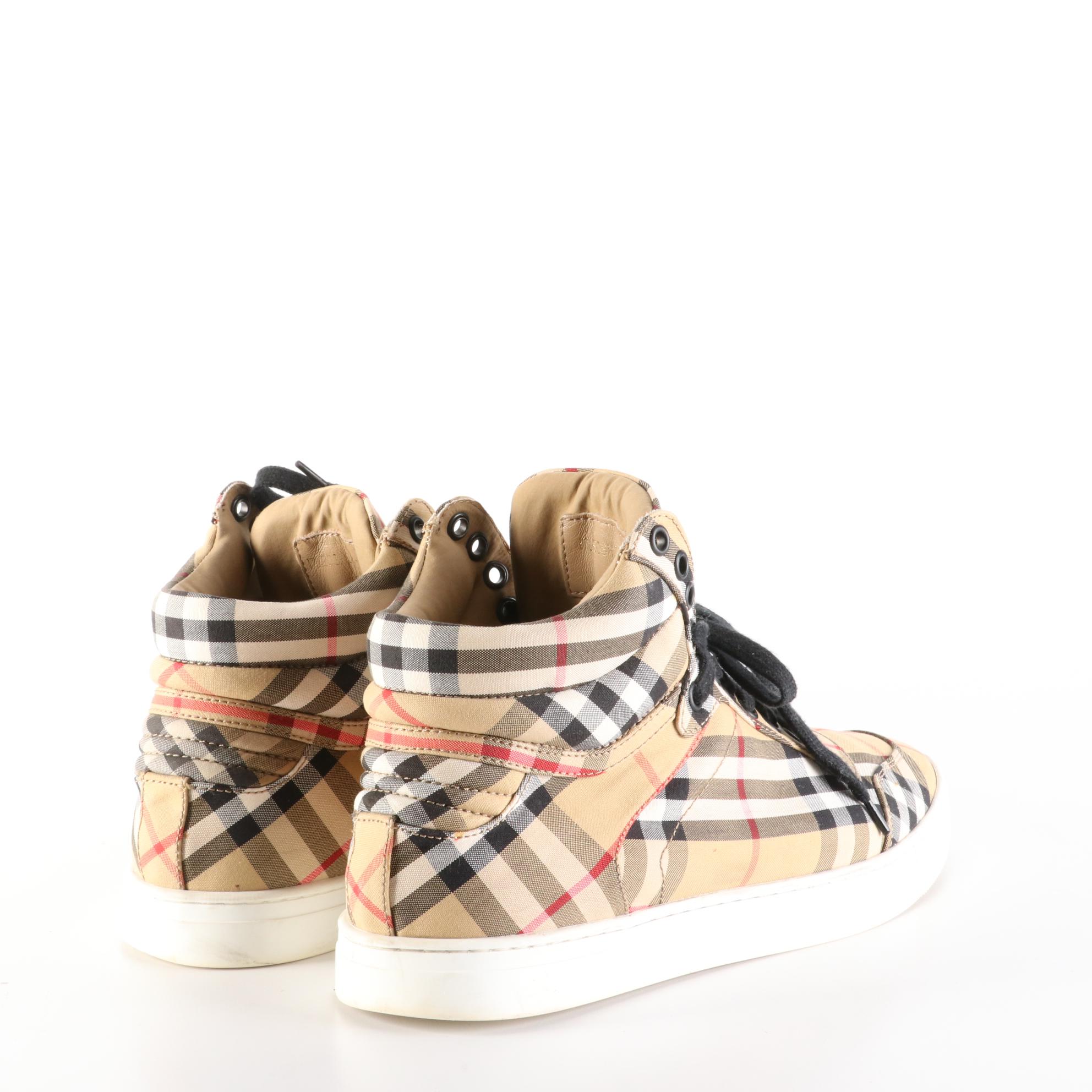 Burberry High Top Sneakers in Nova Check | EBTH