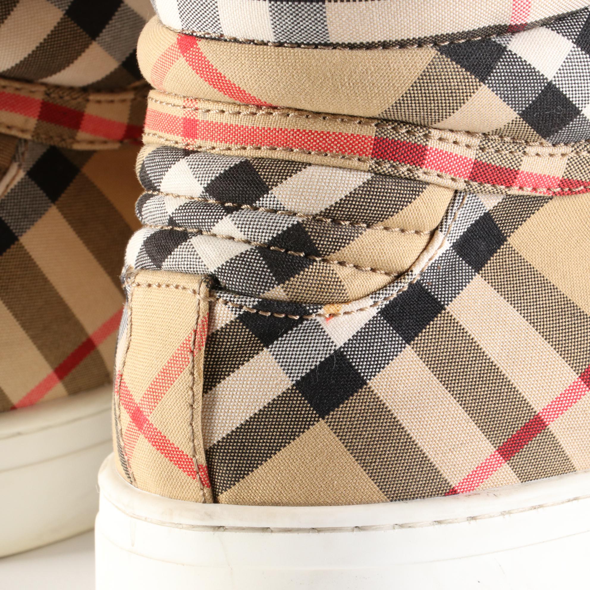 Burberry High Top Sneakers in Nova Check | EBTH