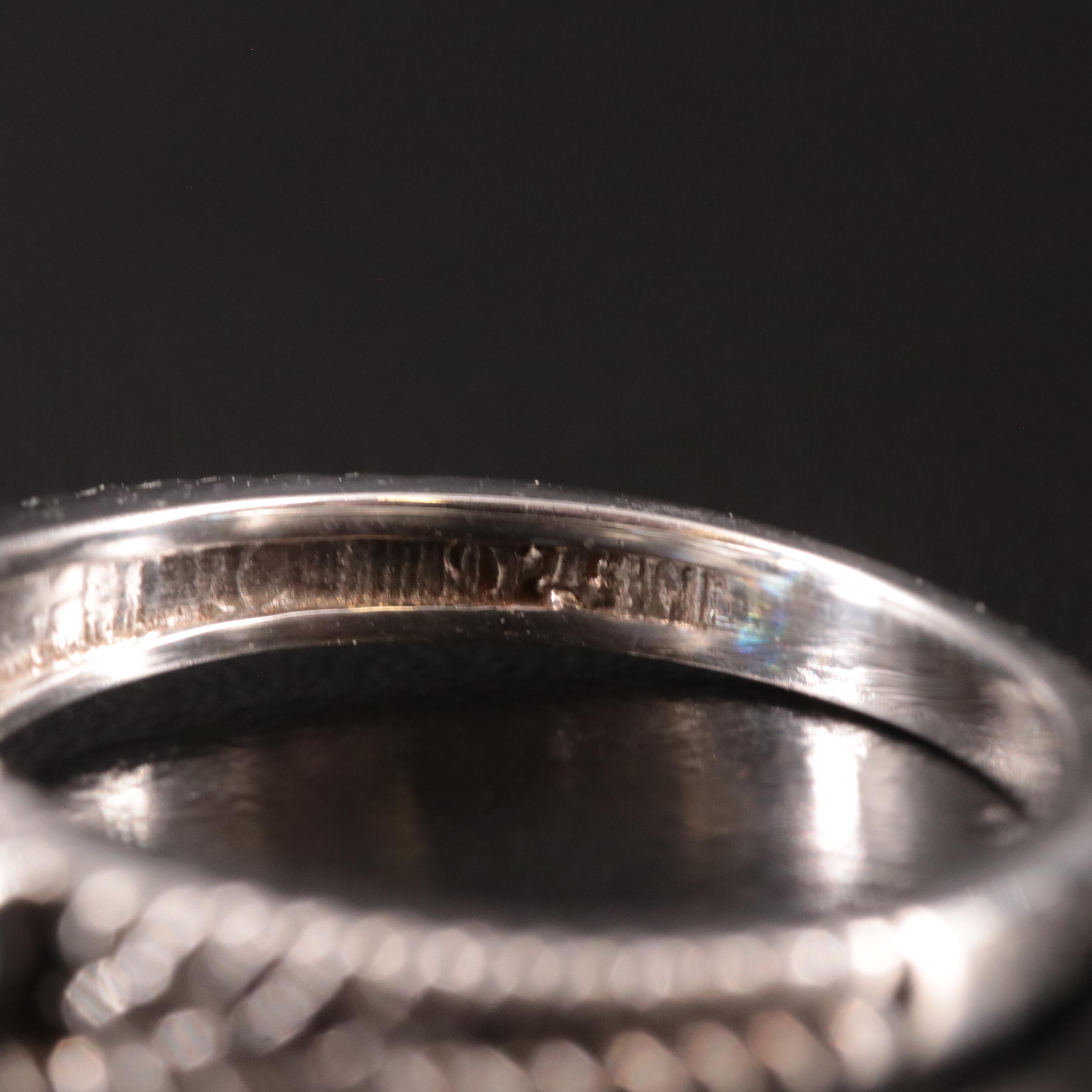 Sterling Blue Topaz Three Stone Tapered Ring | EBTH