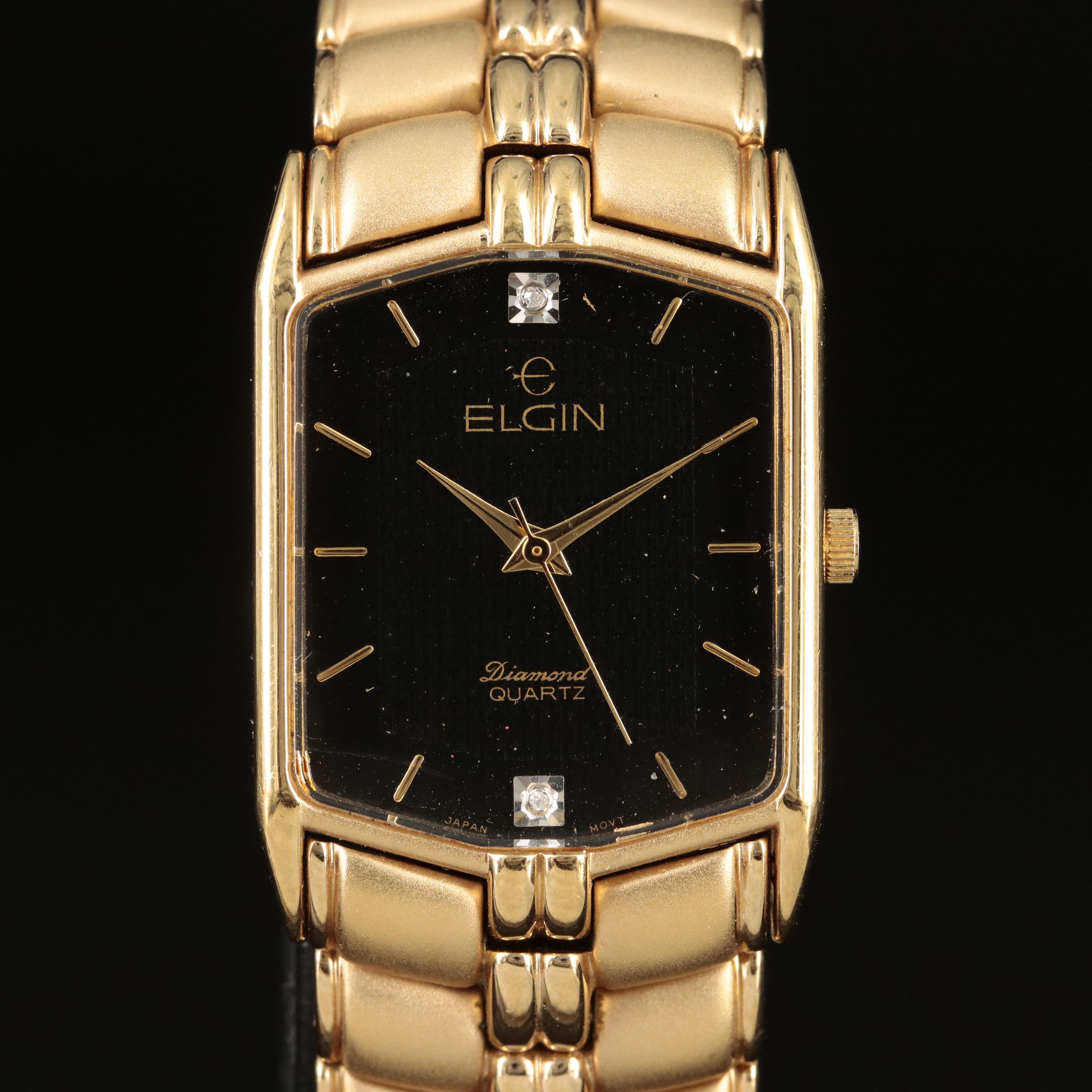 Elgin Wristwatch with Diamond Accent Dial | EBTH