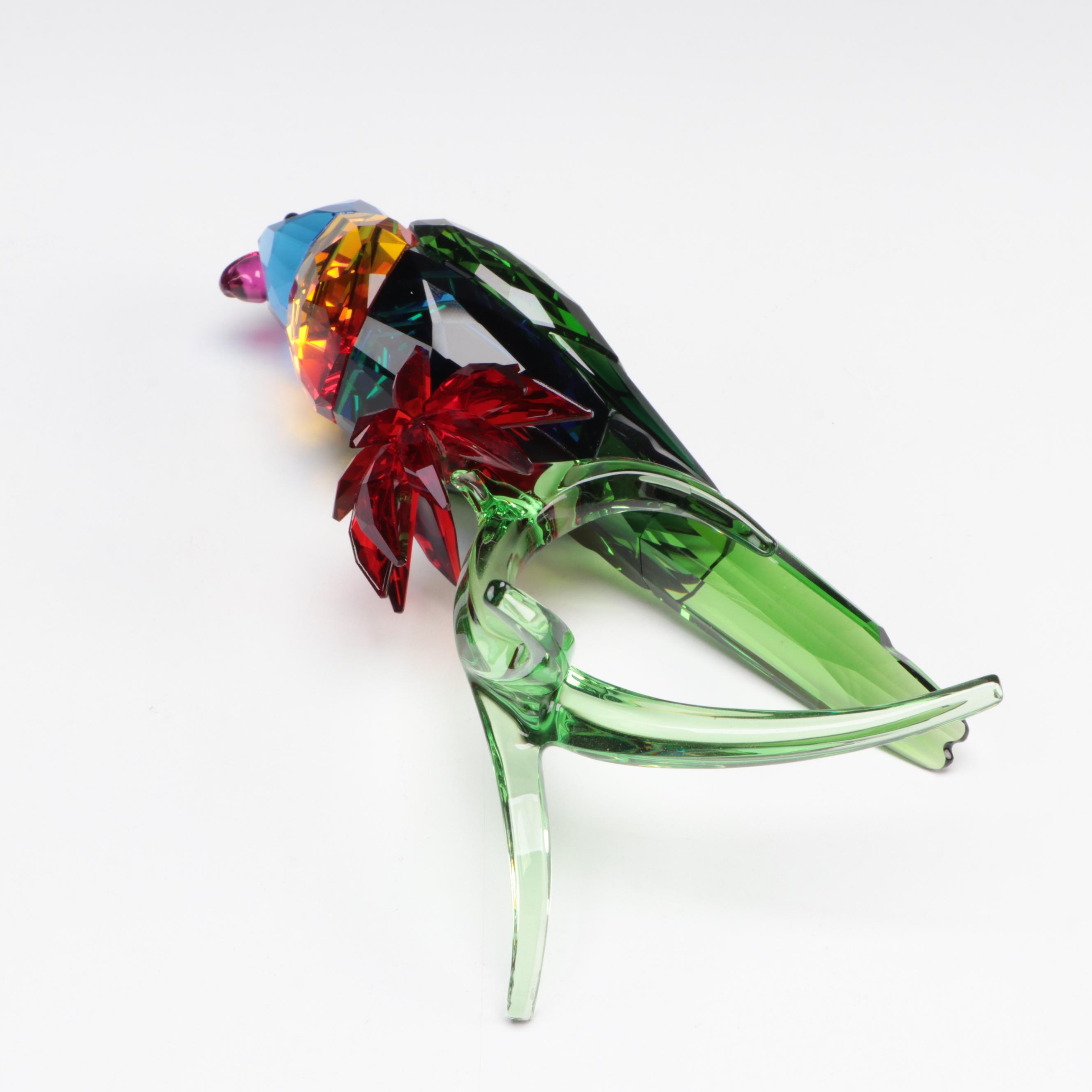 Swarovski "Rainbow Lorikeet" and "Loving Magpies" Crystal Figurines | EBTH
