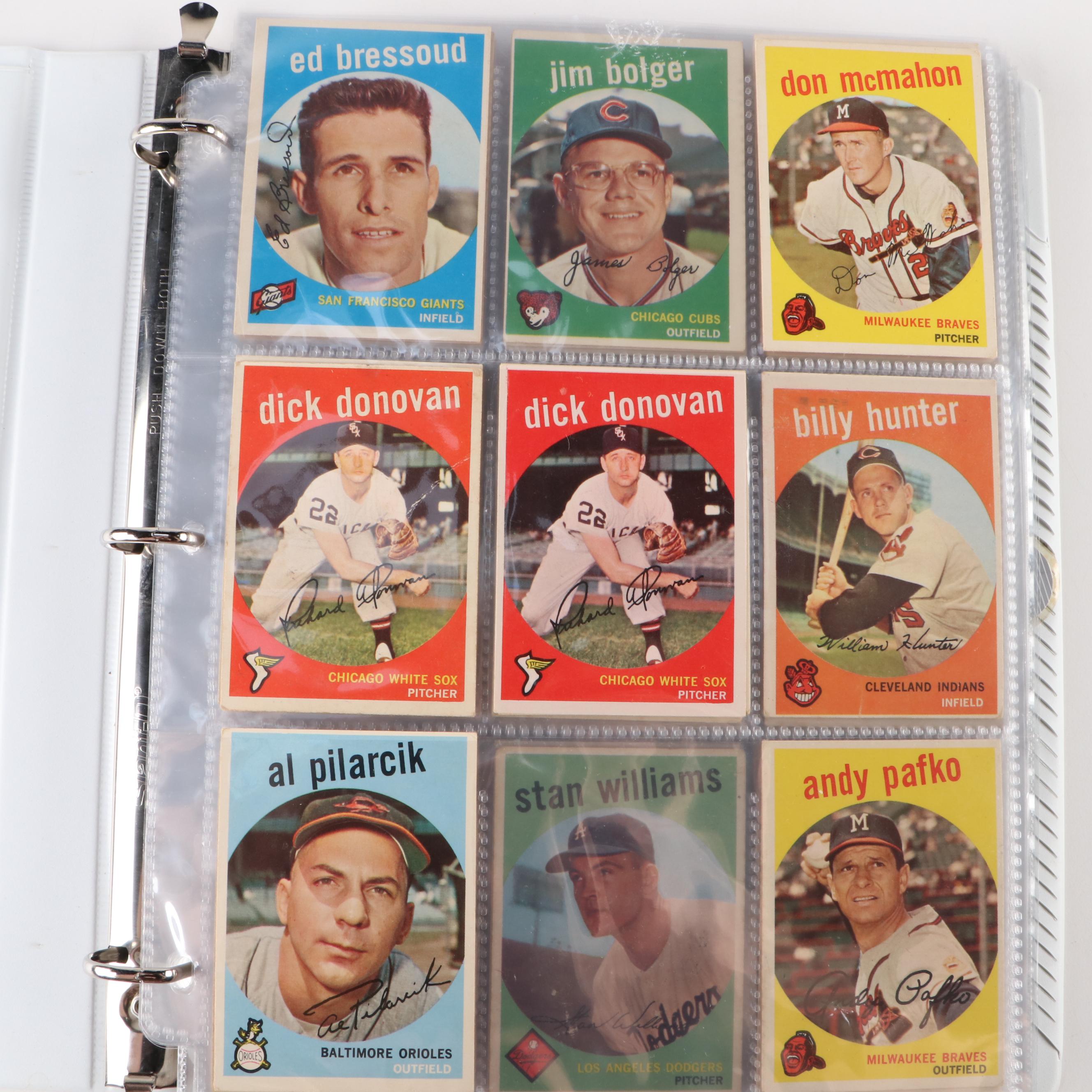 1959 Topps Baseball Cards with Stan Williams, Brooks Robinson, and More ...