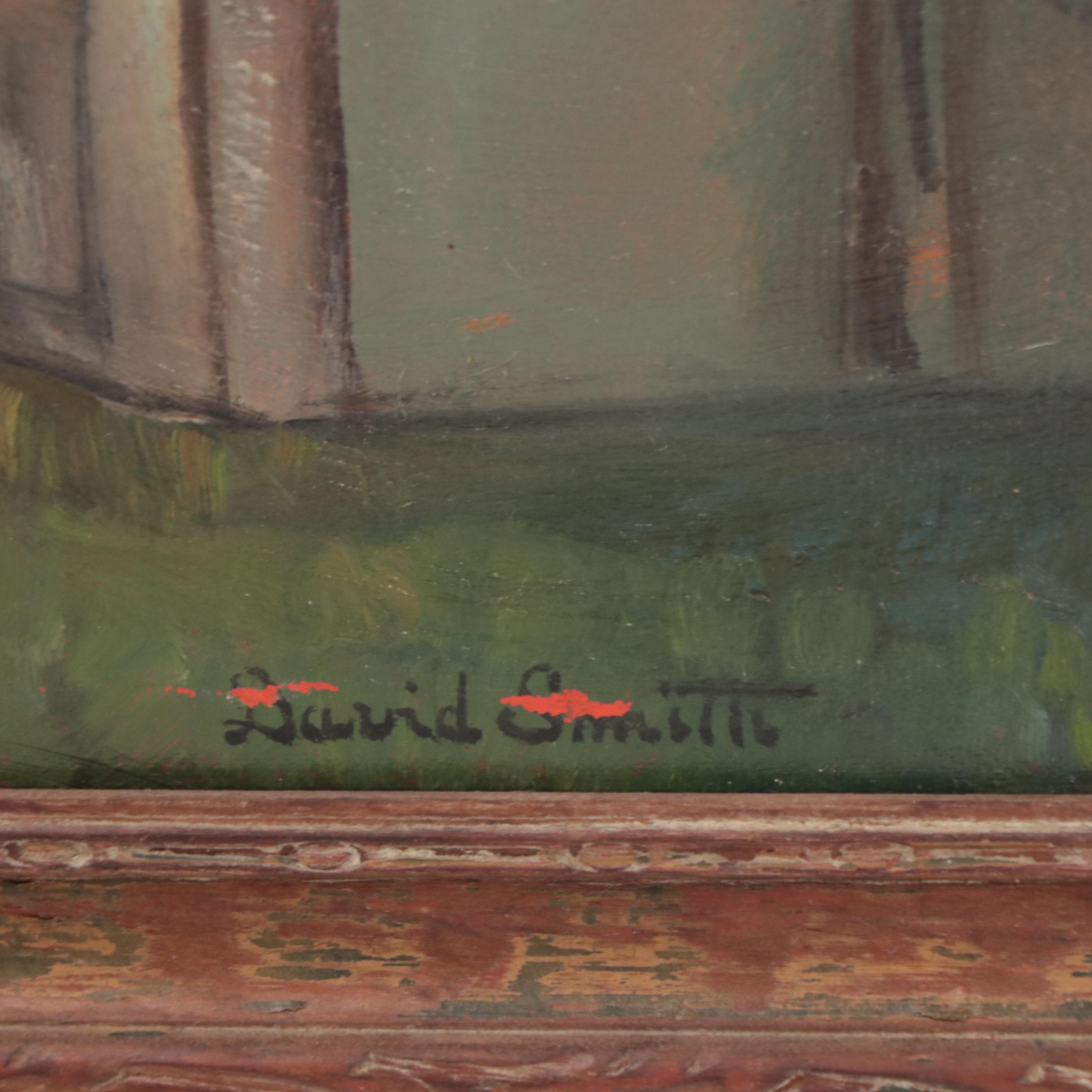 David Smith Oil Painting of Interior Scene, 1942 | EBTH