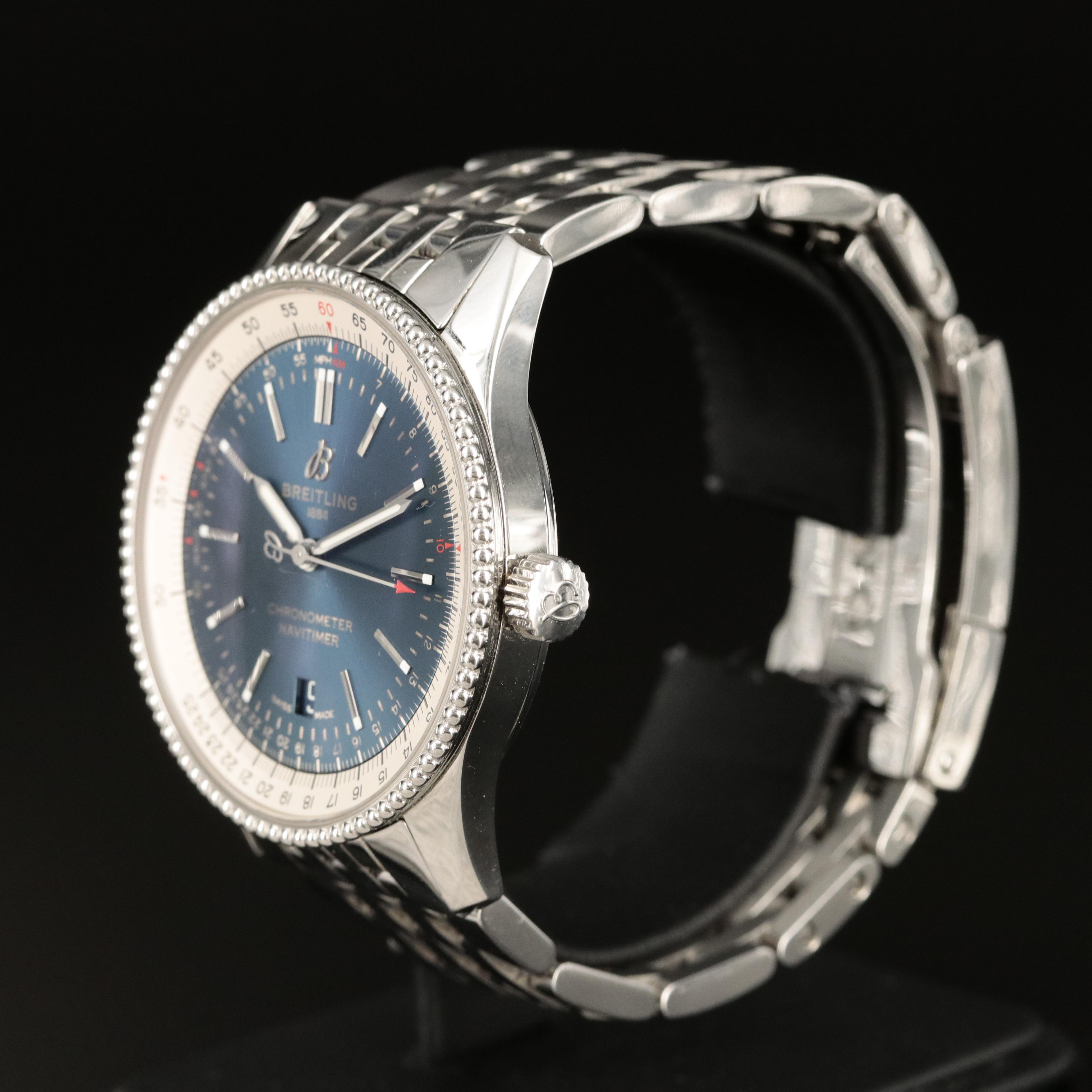 Breitling Navitimer 41 Blue Dial Wristwatch | EBTH