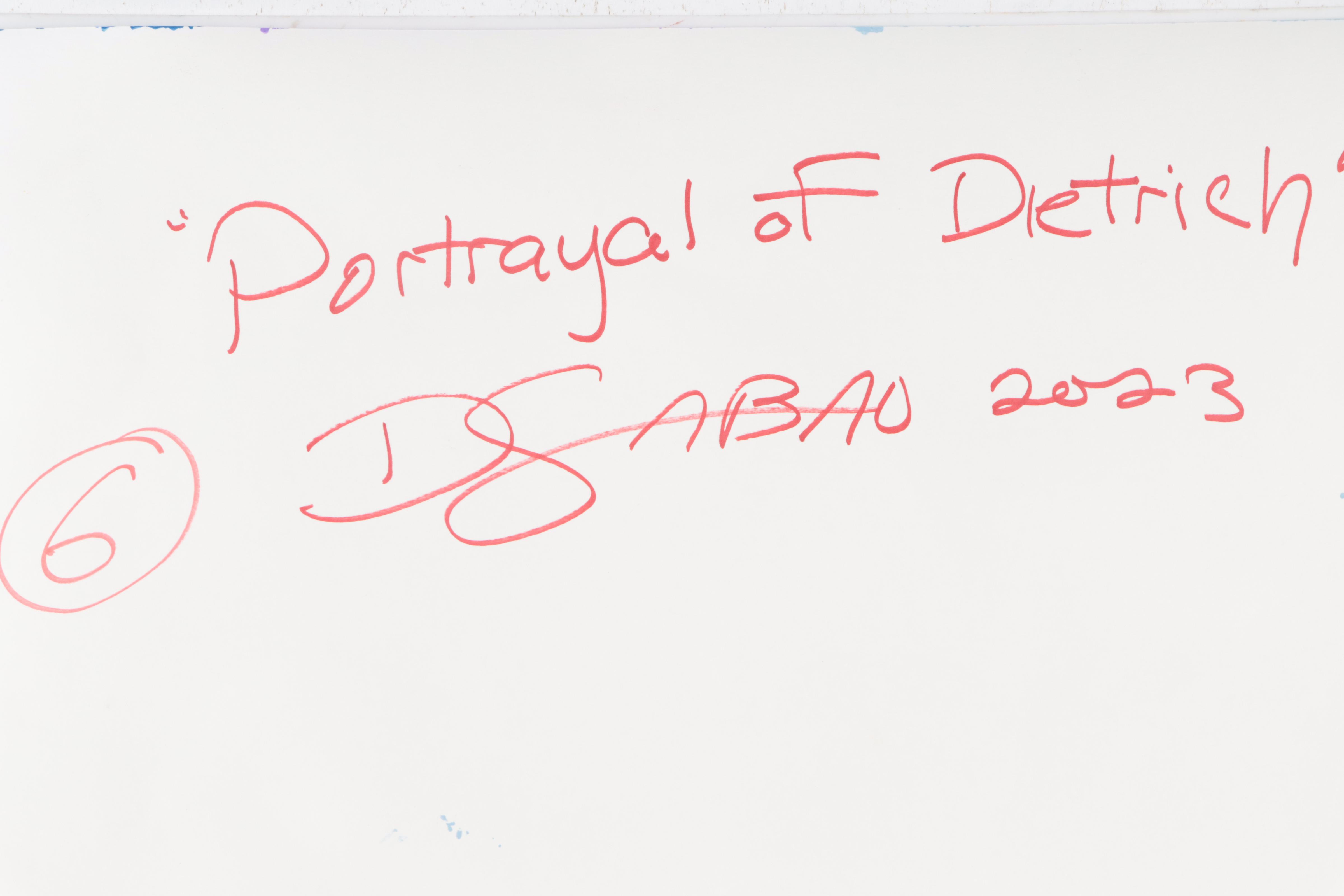 Dan Sabau Watercolor Painting "Portrayal of Dietrich," 2023 | EBTH