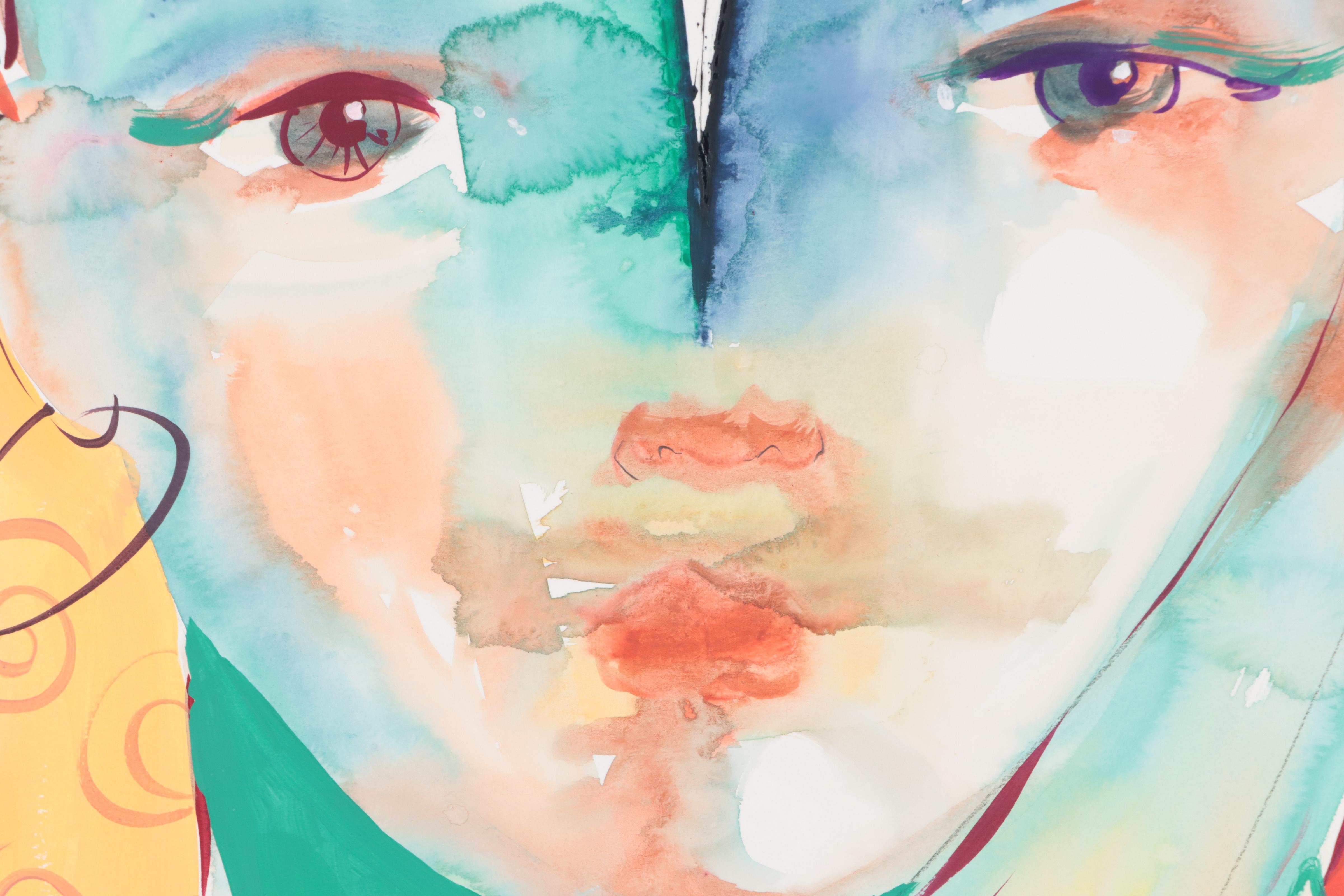 Dan Sabau Watercolor Painting "Night Owl," 2023 | EBTH