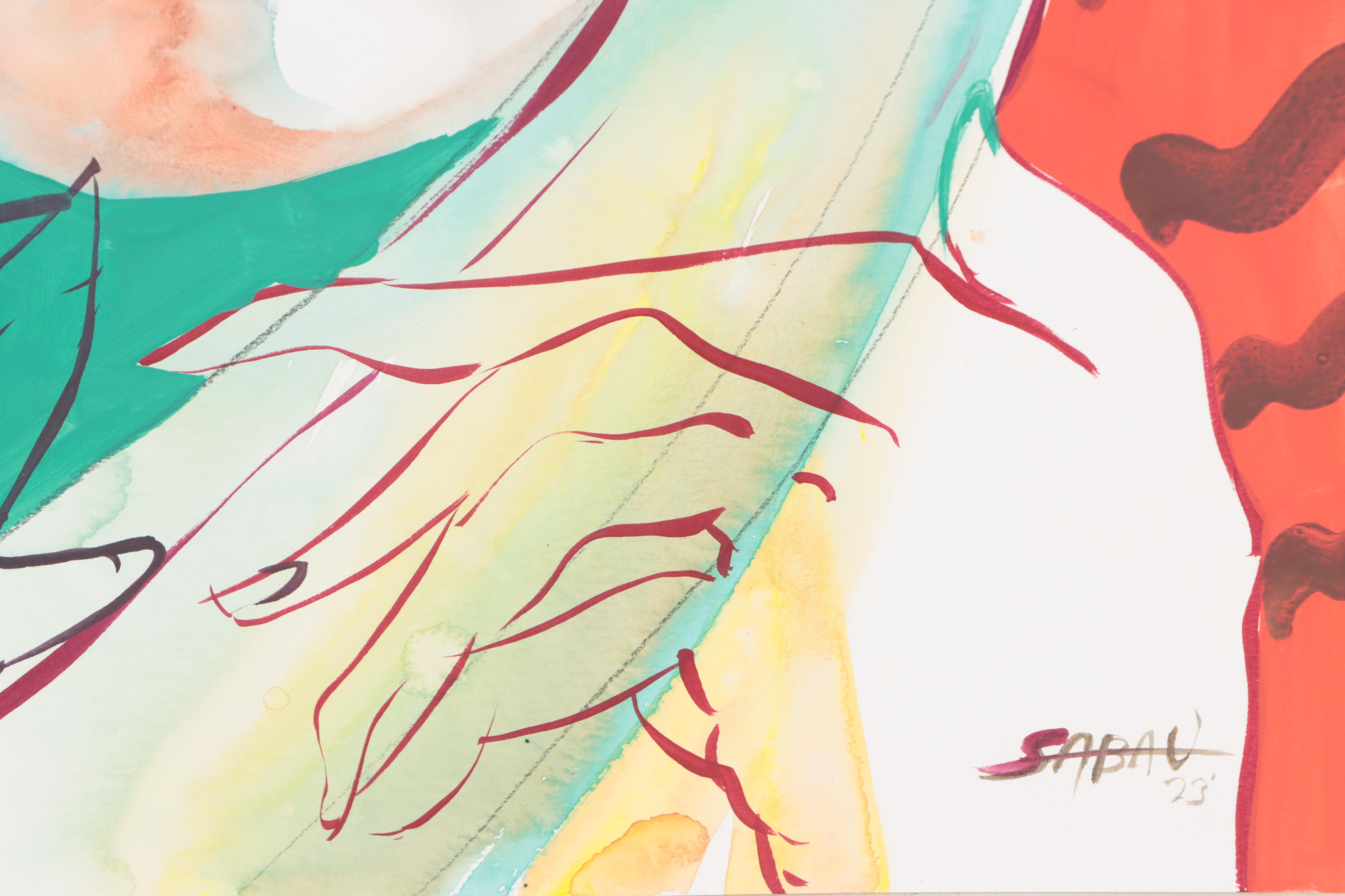 Dan Sabau Watercolor Painting "Night Owl," 2023 | EBTH