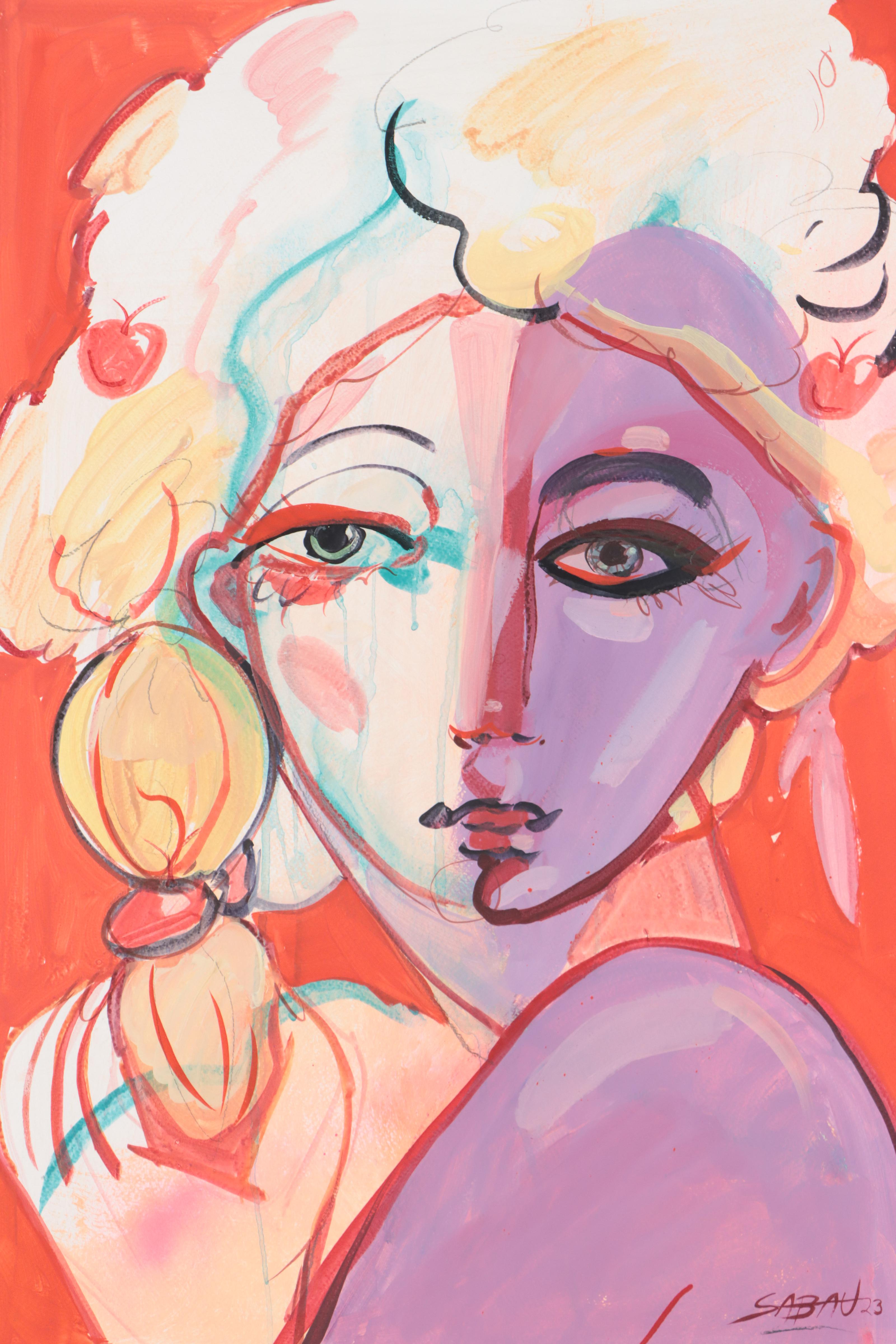 Dan Sabau Watercolor Painting "By the Cherry Tree," 2023 | EBTH