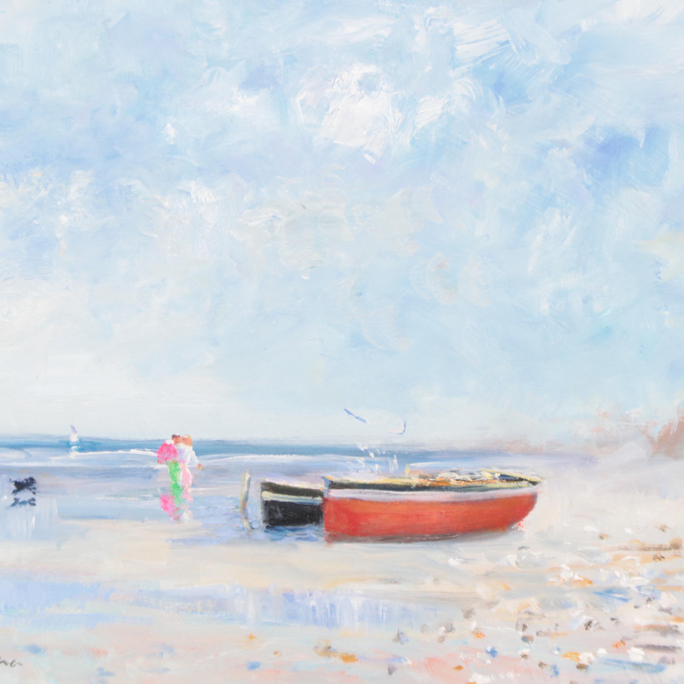 Nino Pippa Oil Painting "Southeast Florida - Beach Scene After the ...