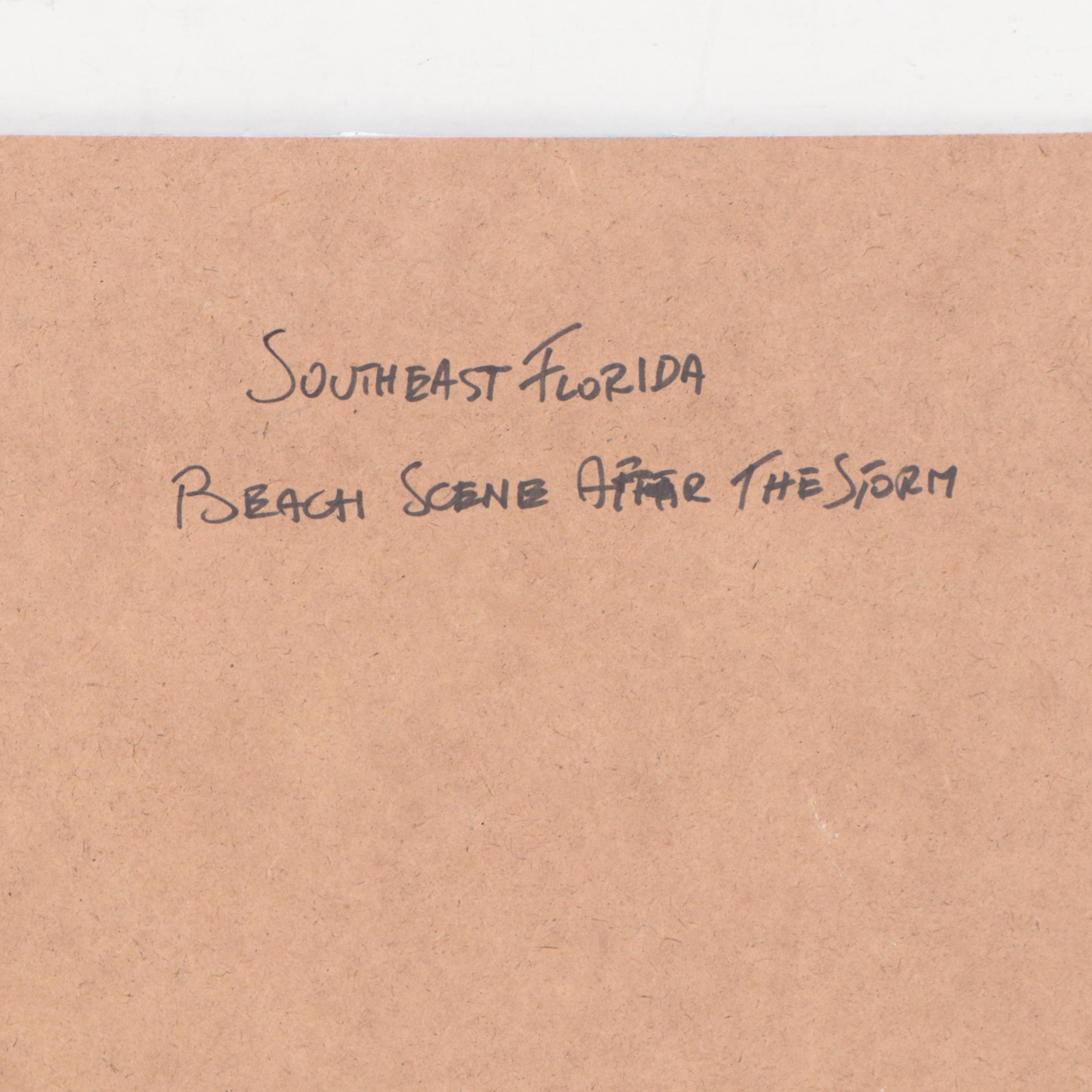 Nino Pippa Oil Painting "Southeast Florida - Beach Scene After the ...