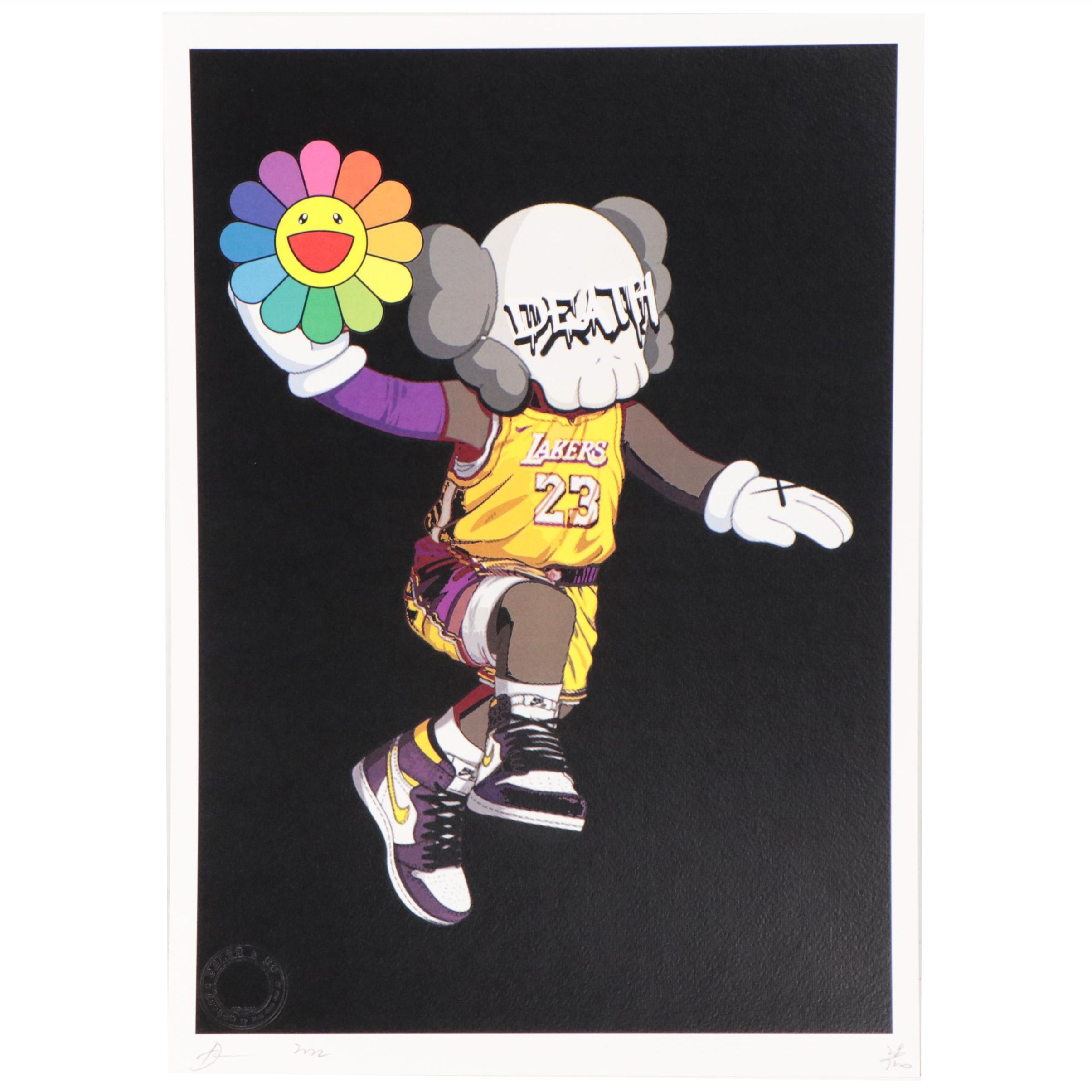 Death NYC Pop Art Graphic Print KAWS x Takashi Murakami, 2022 | EBTH