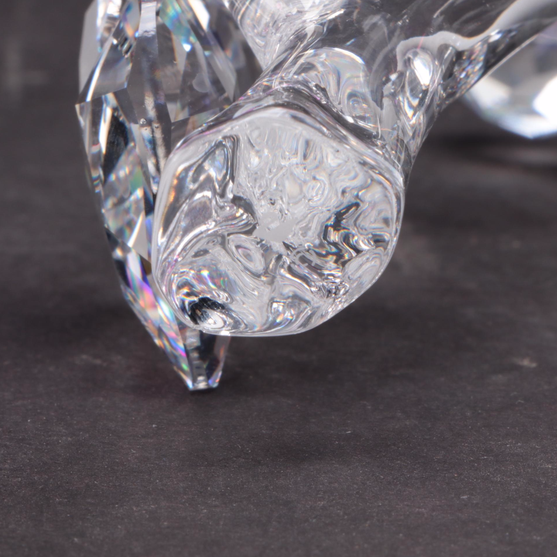 Swarovski Crystal Hummingbird and Orchid Figurines | EBTH