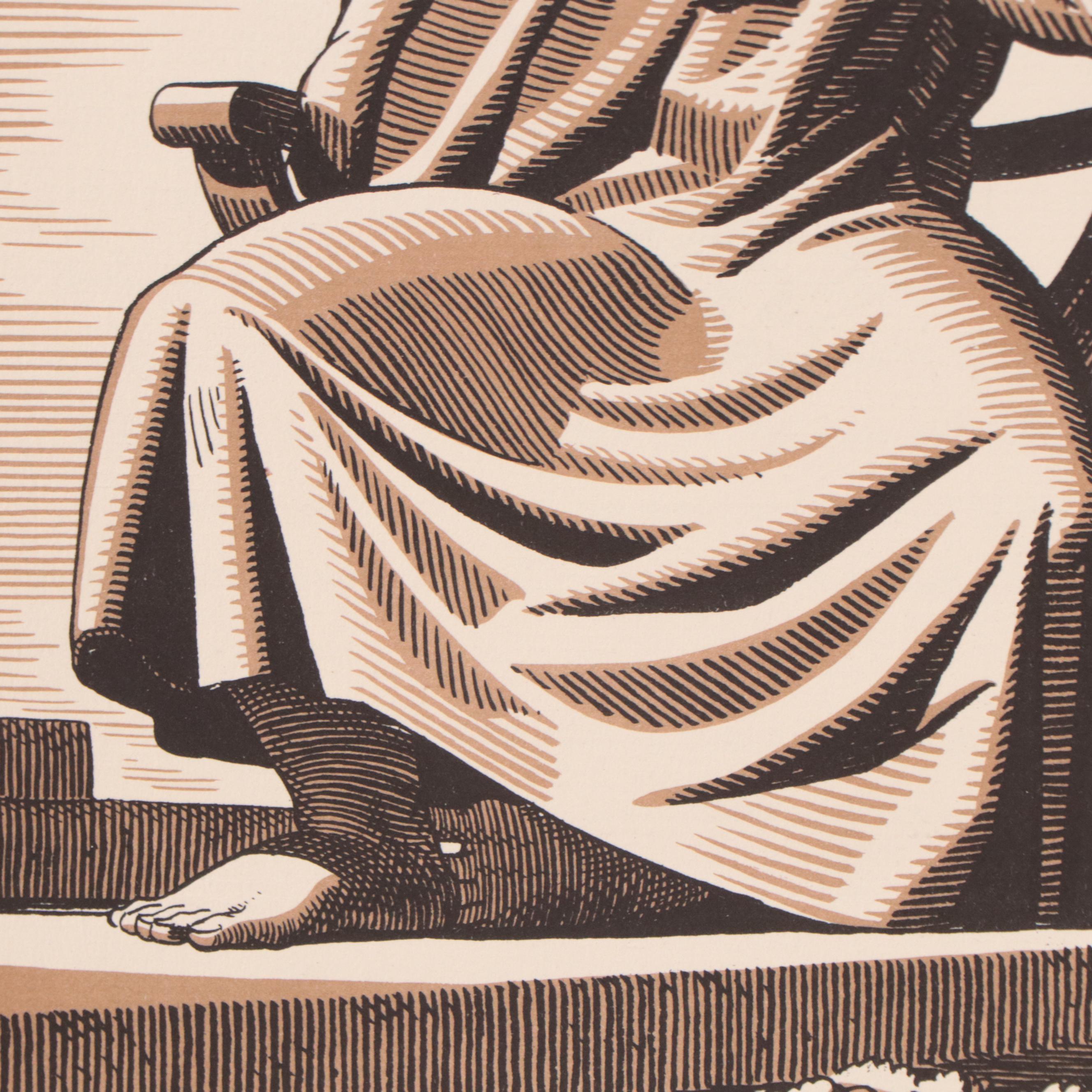 Rockwell Kent Woodcut Illustration From "The Canterbury Tales," 1930 | EBTH