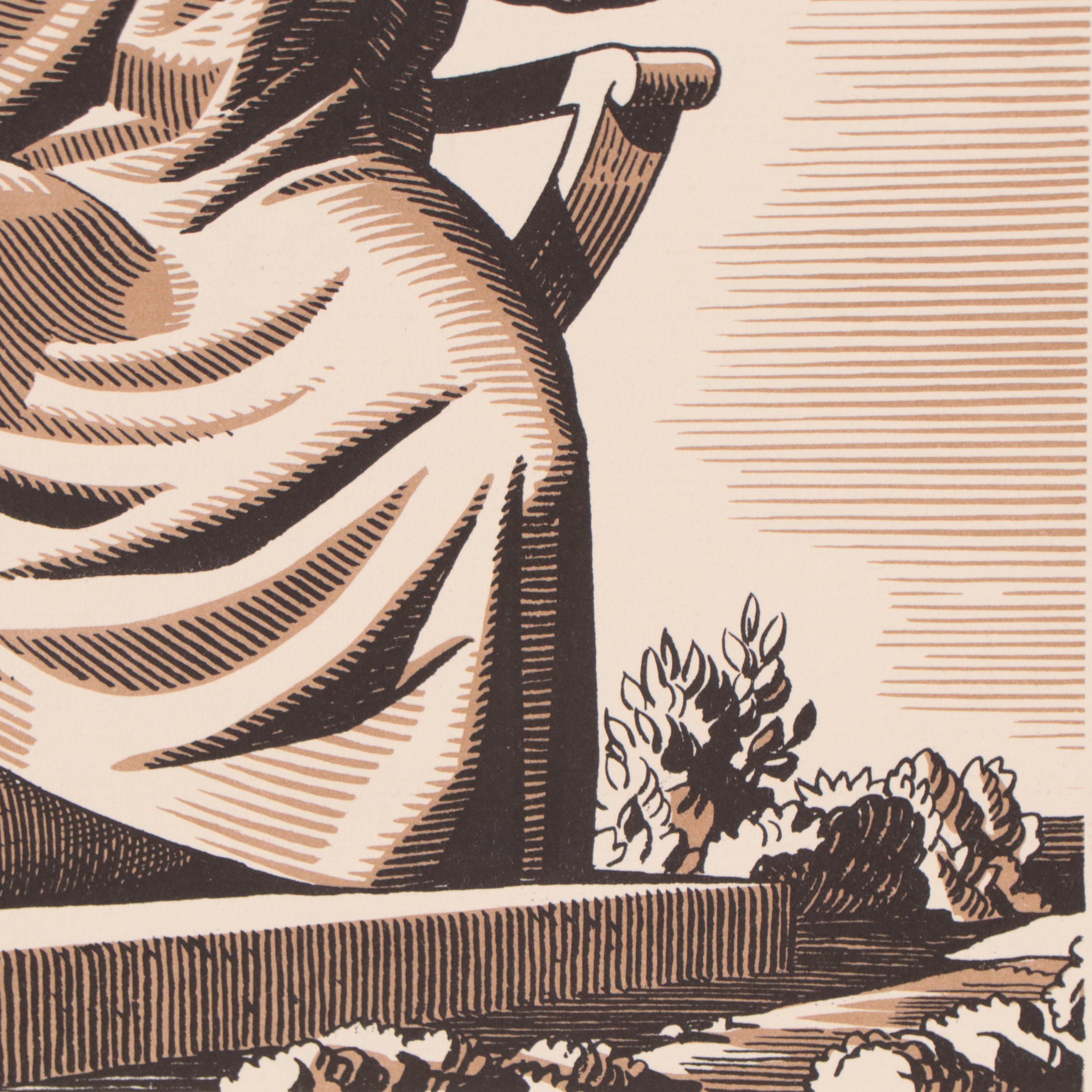 Rockwell Kent Woodcut Illustration From "The Canterbury Tales," 1930 | EBTH