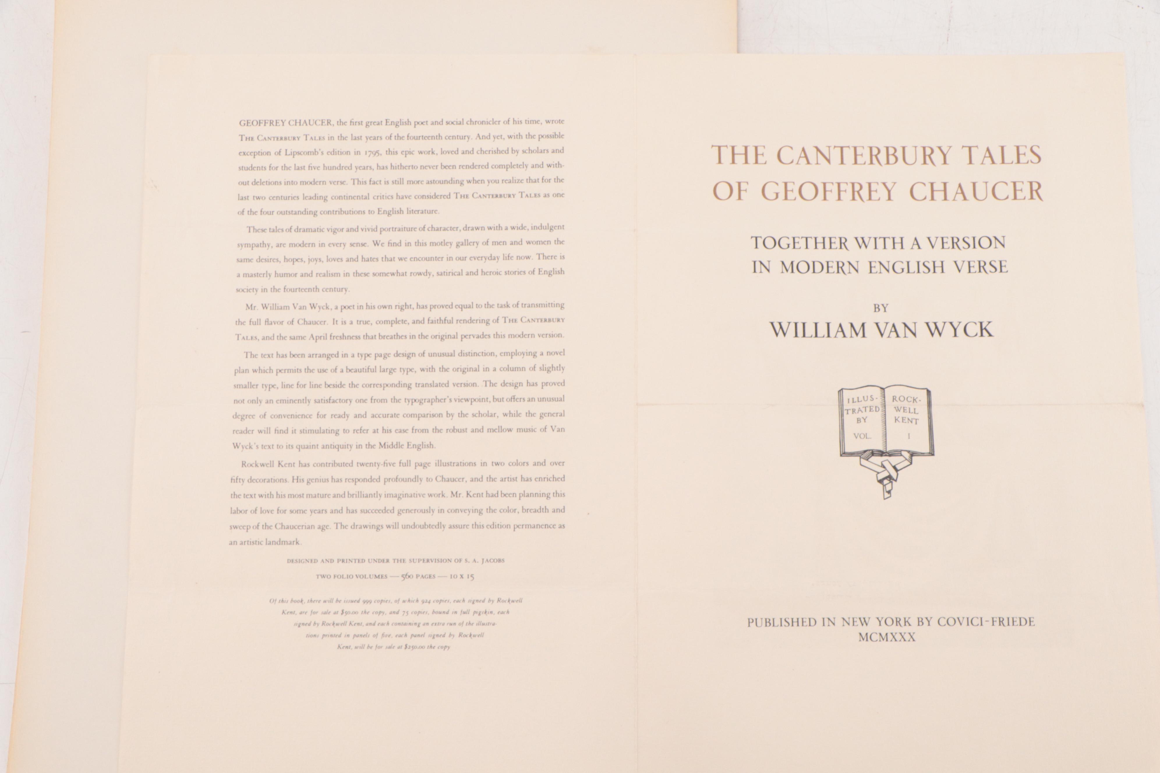 Rockwell Kent Woodcut Illustration From "The Canterbury Tales," 1930 | EBTH