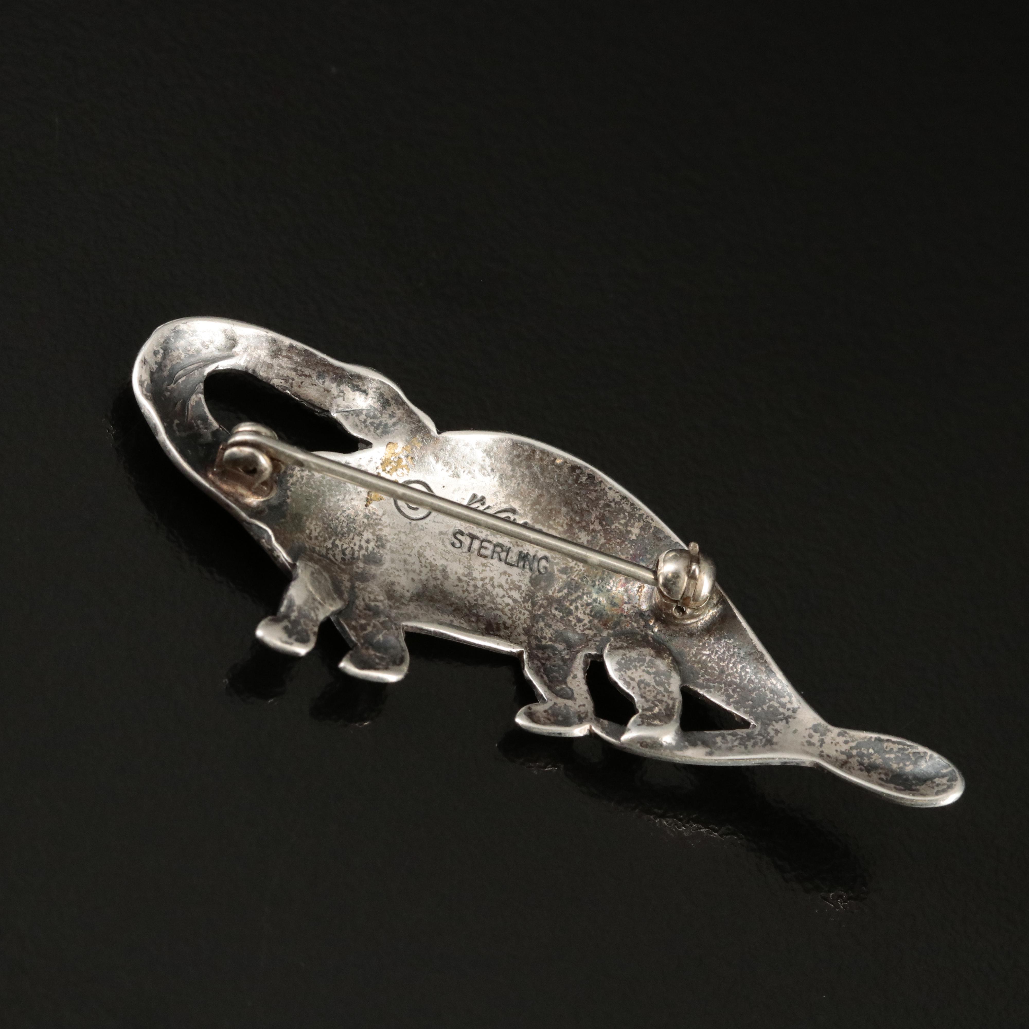 Kit Carson Sterling Brontesaurus Brooch | EBTH