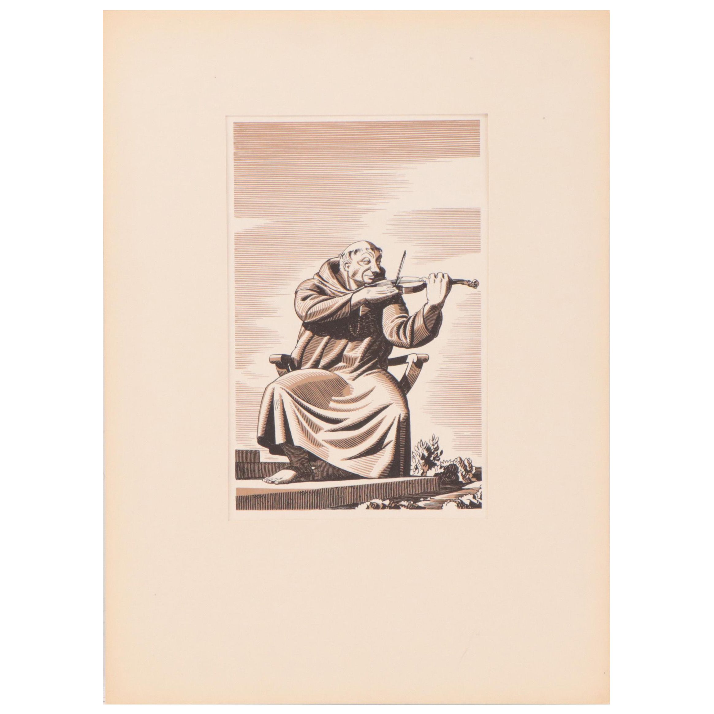 Rockwell Kent Woodcut Illustration From "The Canterbury Tales," 1930 | EBTH