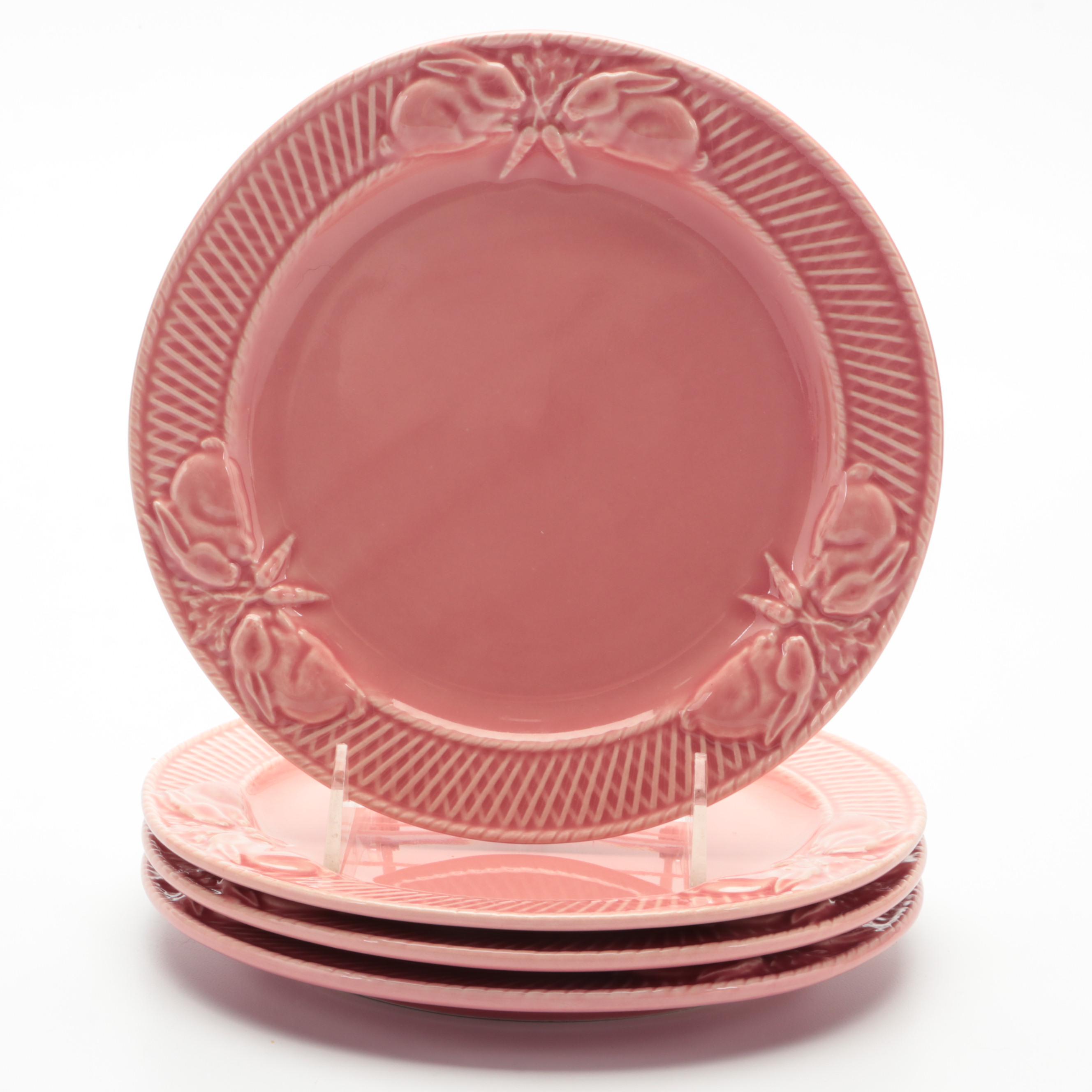 Bordallo Pinheiro Majolica Plates with Other Rabbit Ceramic Tableware ...
